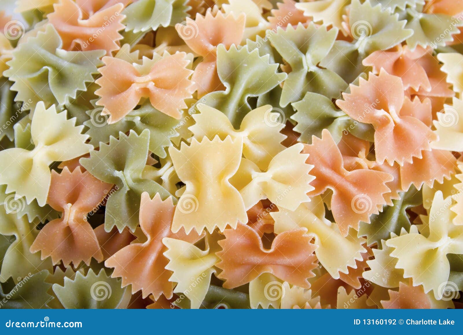 Farfalle Pasta stock photo. Image of color, gourmet, healthy - 13160192