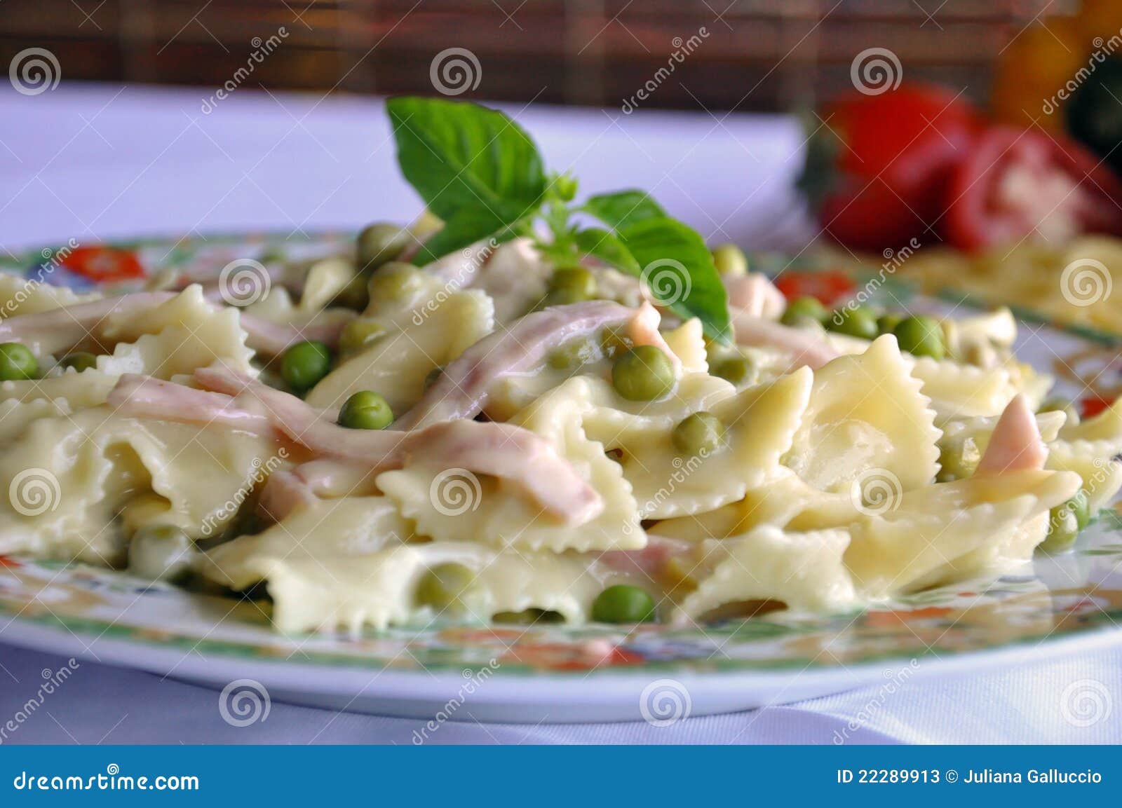 Farfalle Pasta Dish stock image. Image of mixed, farfalle - 22289913