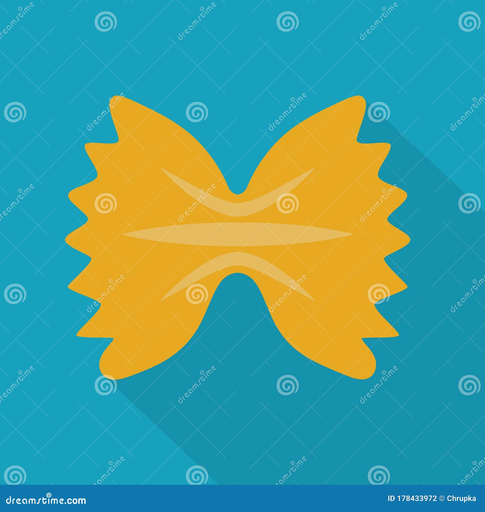 Farfalle pasta icon stock vector. Illustration of healthy - 178433972