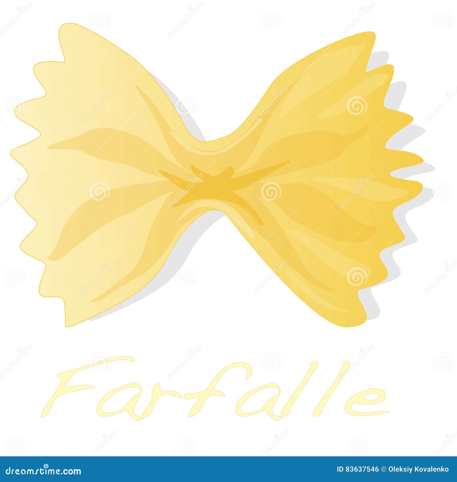 Farfalle vector image stock vector. Illustration of macaroni - 83637546
