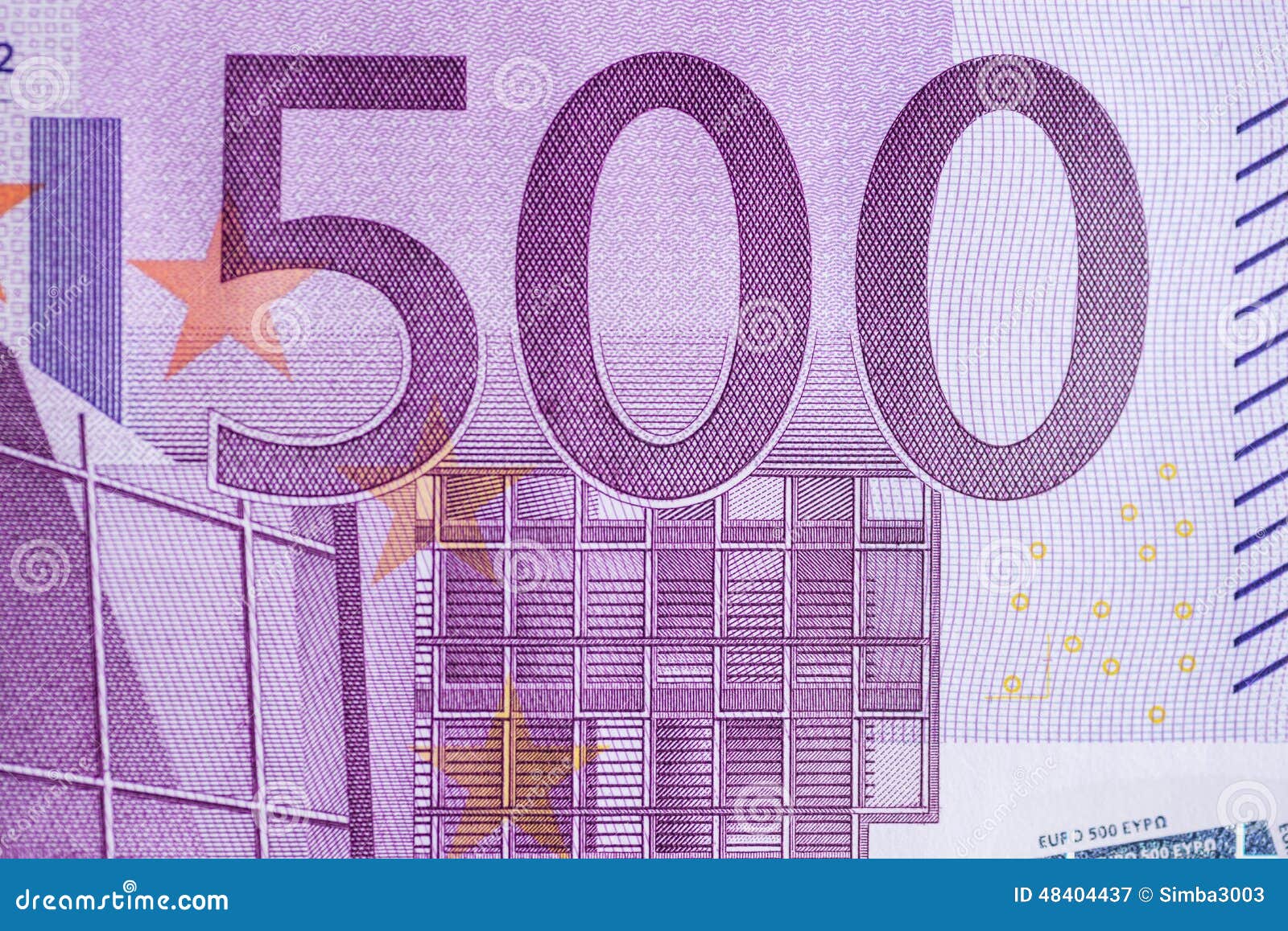 Fargment Van Euro Bankbiljet 500 Stock Afbeelding - Image of verkoop ...