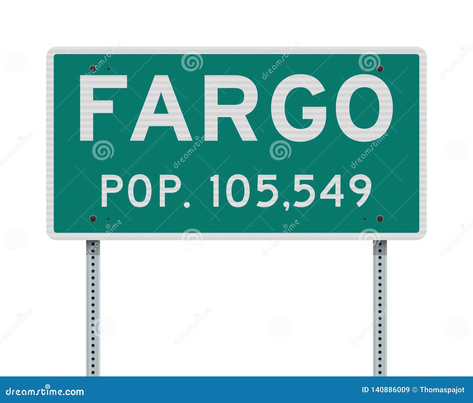 Fargo Green Road Sign Royalty-Free Stock Photography | CartoonDealer ...
