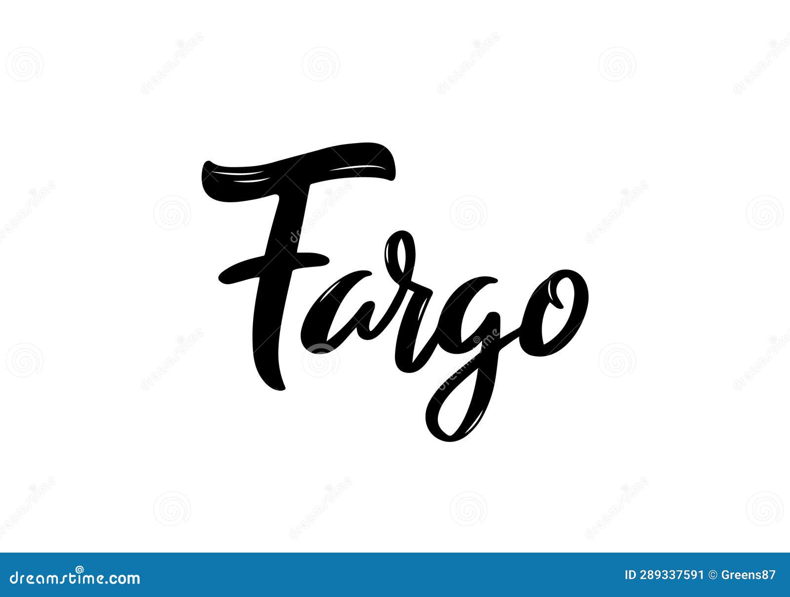 FARGO. The Name Of The City On A White Background. Vector Design ...