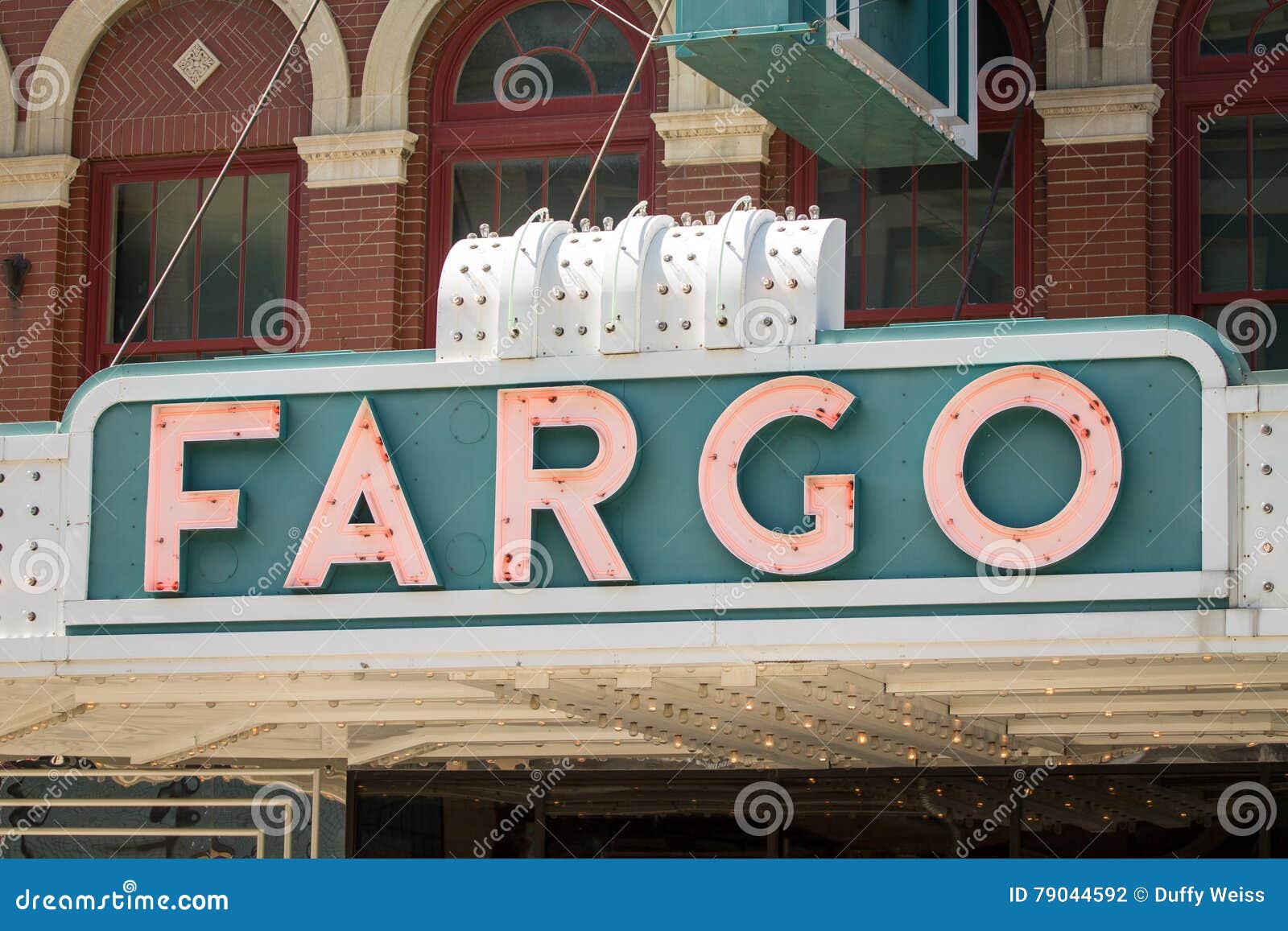 Fargo Theater and broadway stock photo. Image of theater - 79044592
