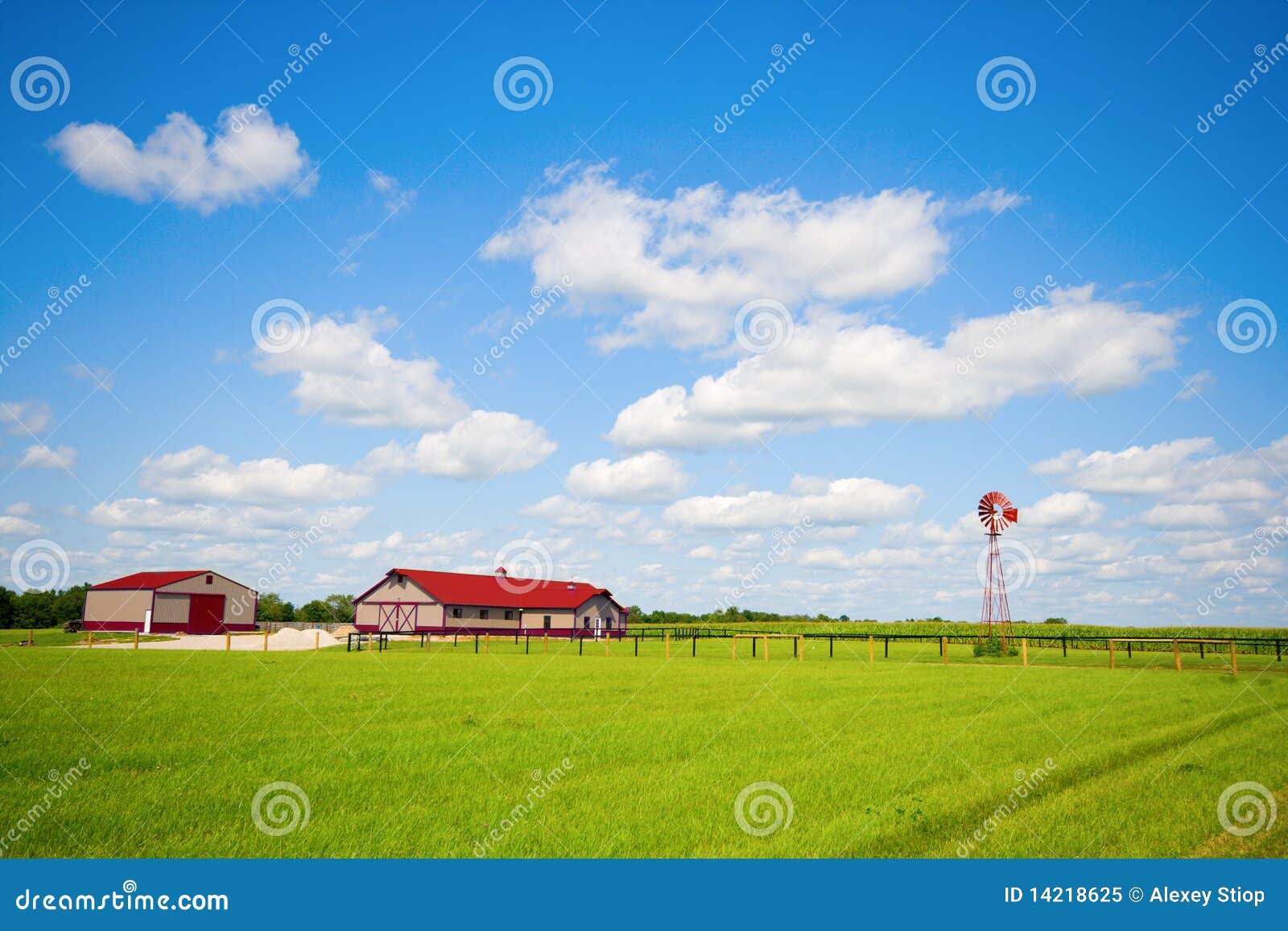 Farm stock image. Image of scenic, agriculture, clouds - 14218625