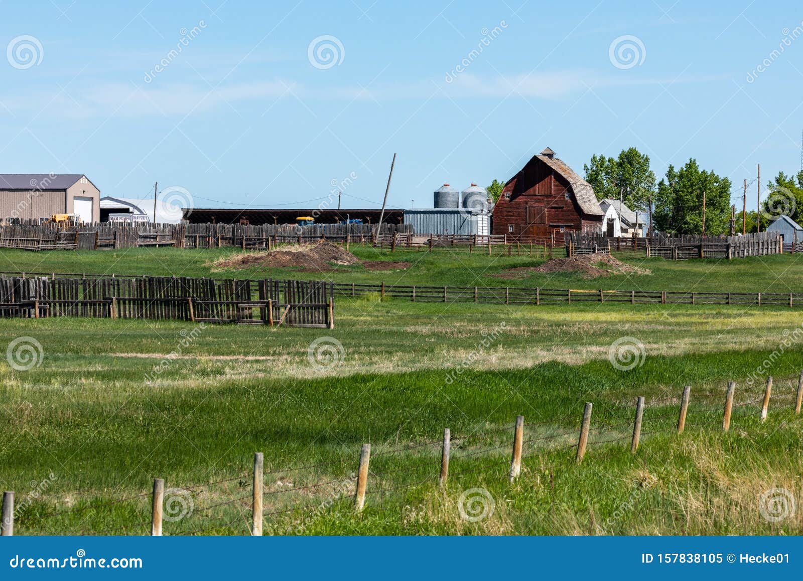 Farm and Agriculture in Alberta Canada Stock Image - Image of field ...