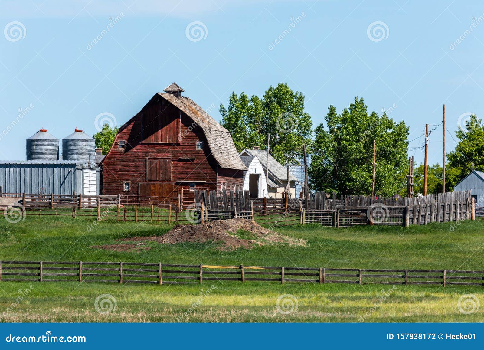 Farm and Agriculture in Alberta Canada Stock Photo - Image of ...