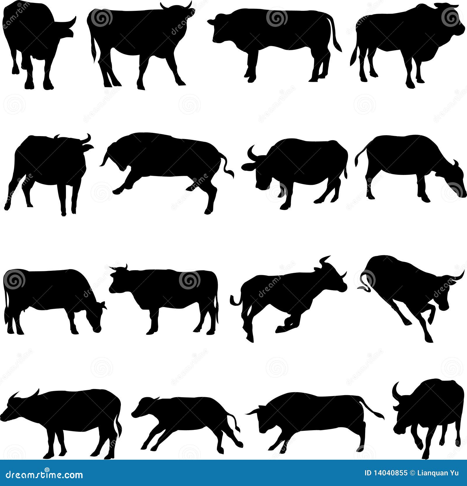 Farm Animal Cattle stock vector. Illustration of buffalo - 14040855