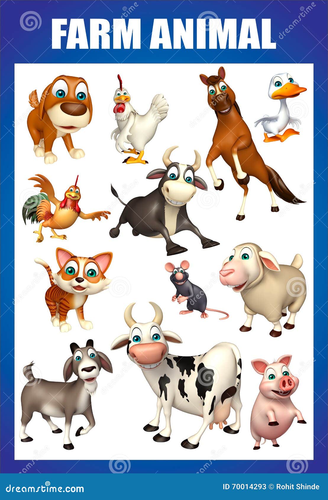 Farm animal chart stock illustration. Illustration of countryside ...