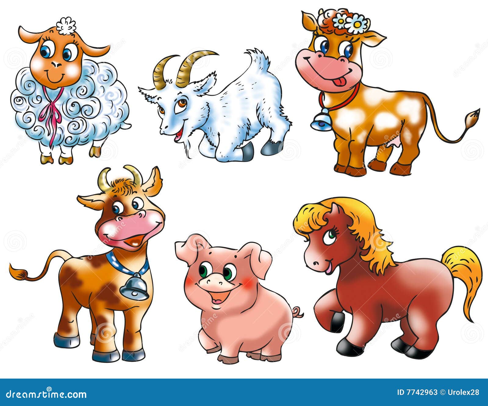 Farm animals 3 stock illustration. Illustration of horse - 7742963
