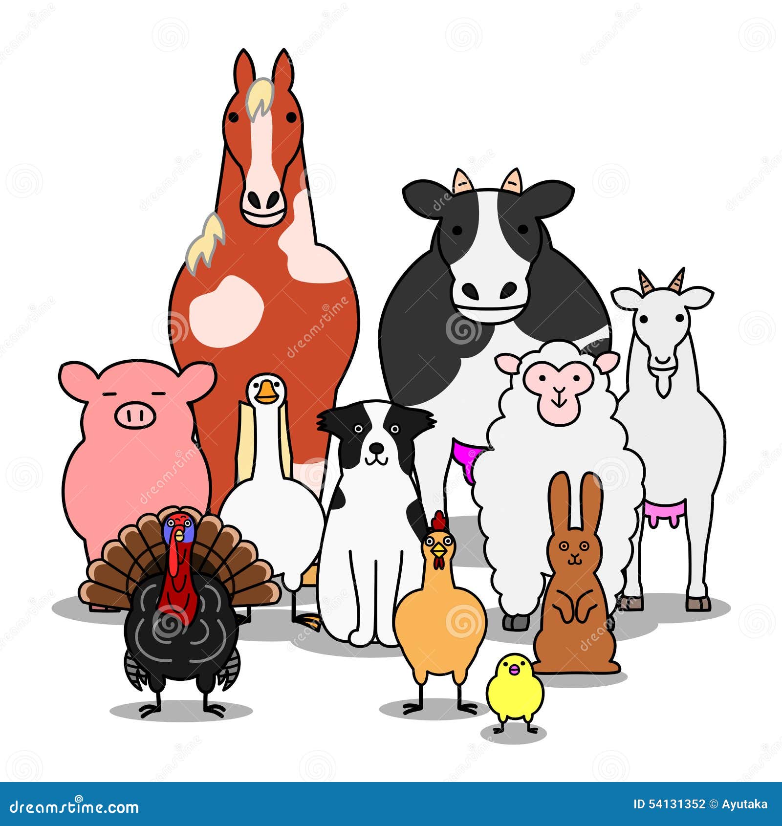 Animals Group Cartoon Illustration | CartoonDealer.com #76943775
