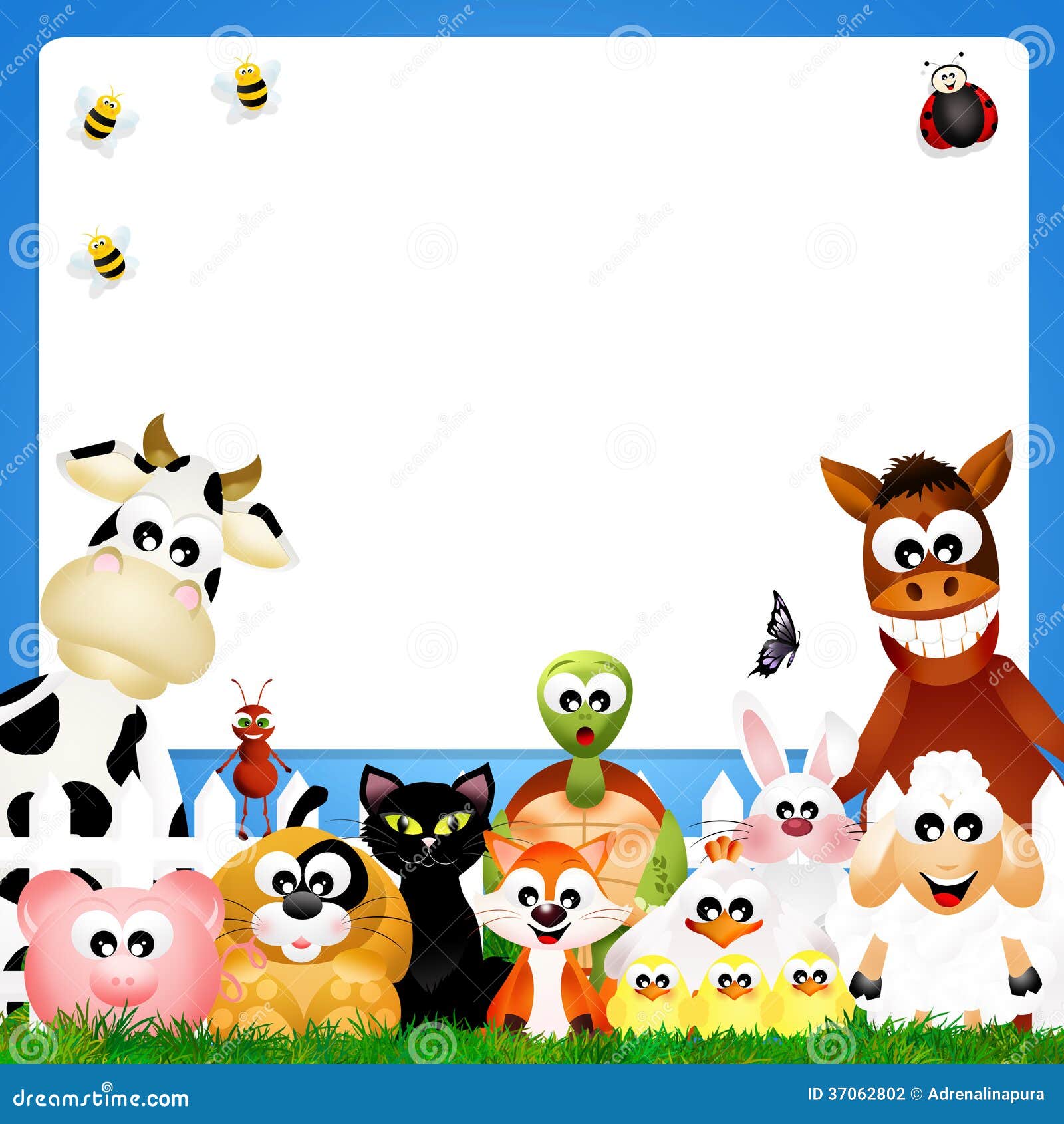 Farm animals stock illustration. Illustration of spring - 37062802