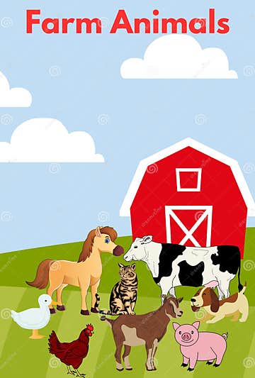 Farm Animals, Farm Animals Printable and Online Usage - 1 Stock ...