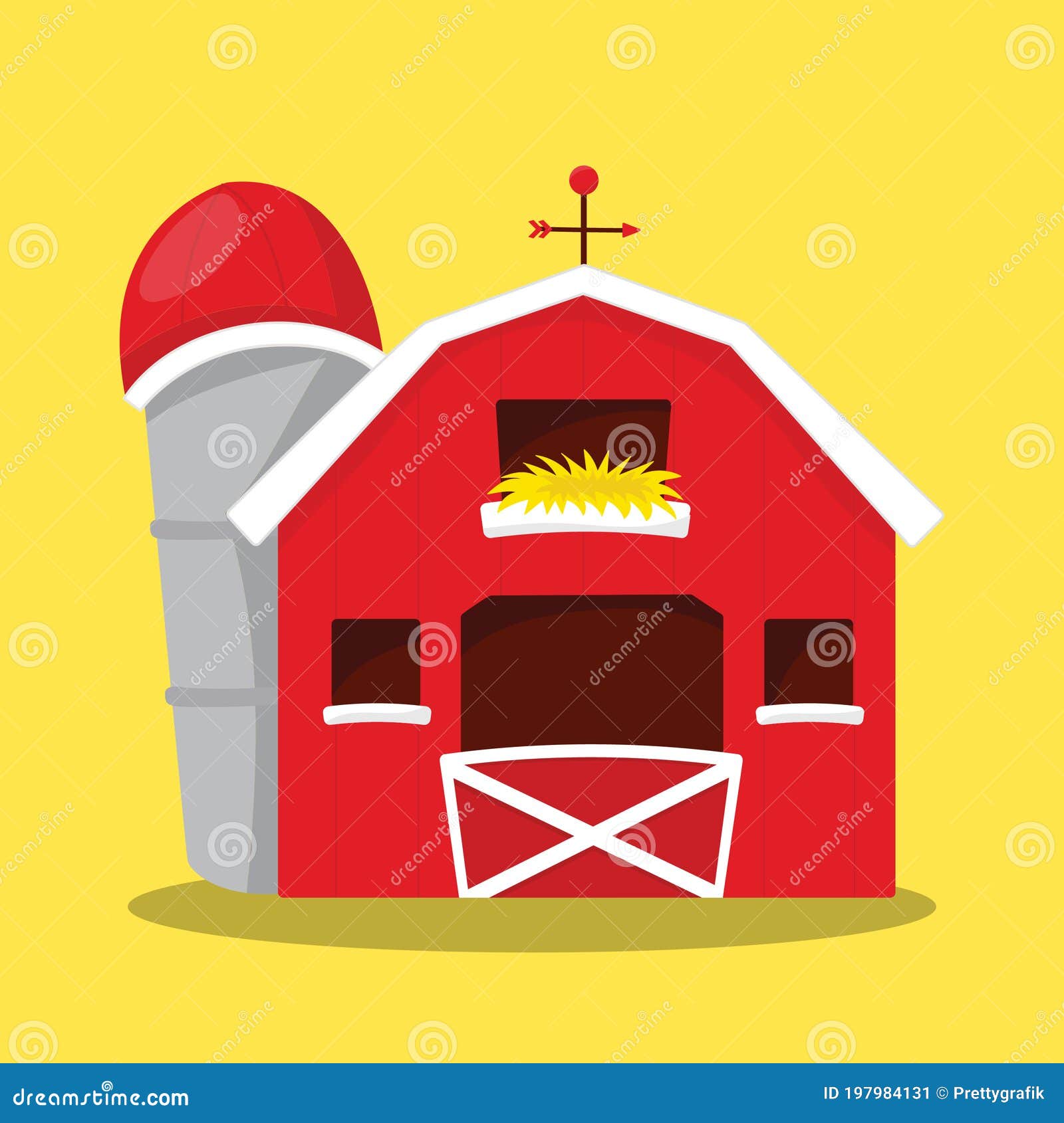 FARM BARN EMPTY 02 stock vector. Illustration of vector - 197984131