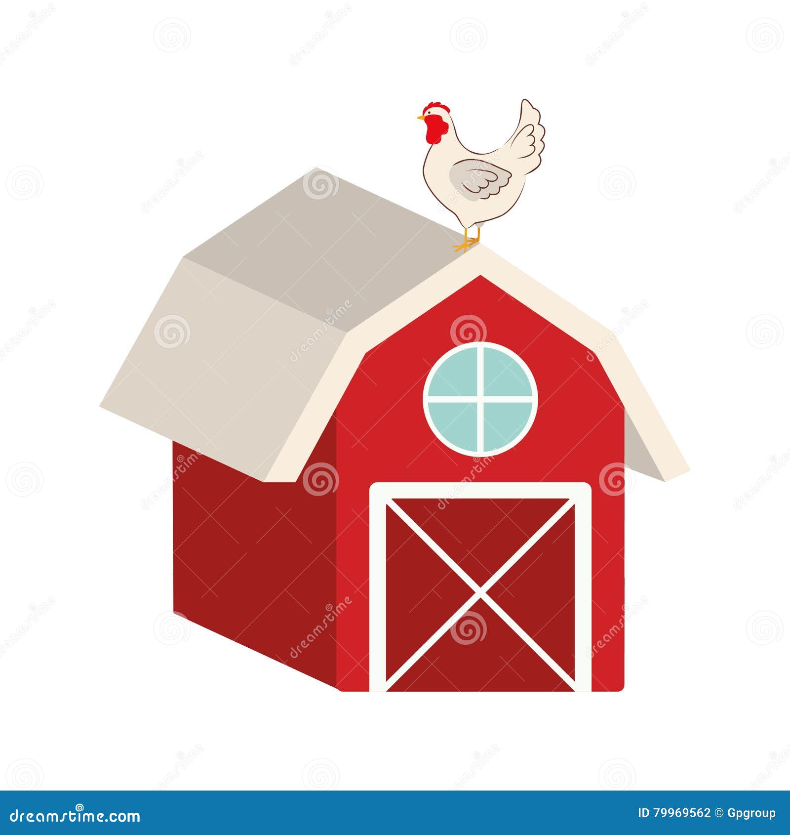 Farm barn icon stock vector. Illustration of farming - 79969562