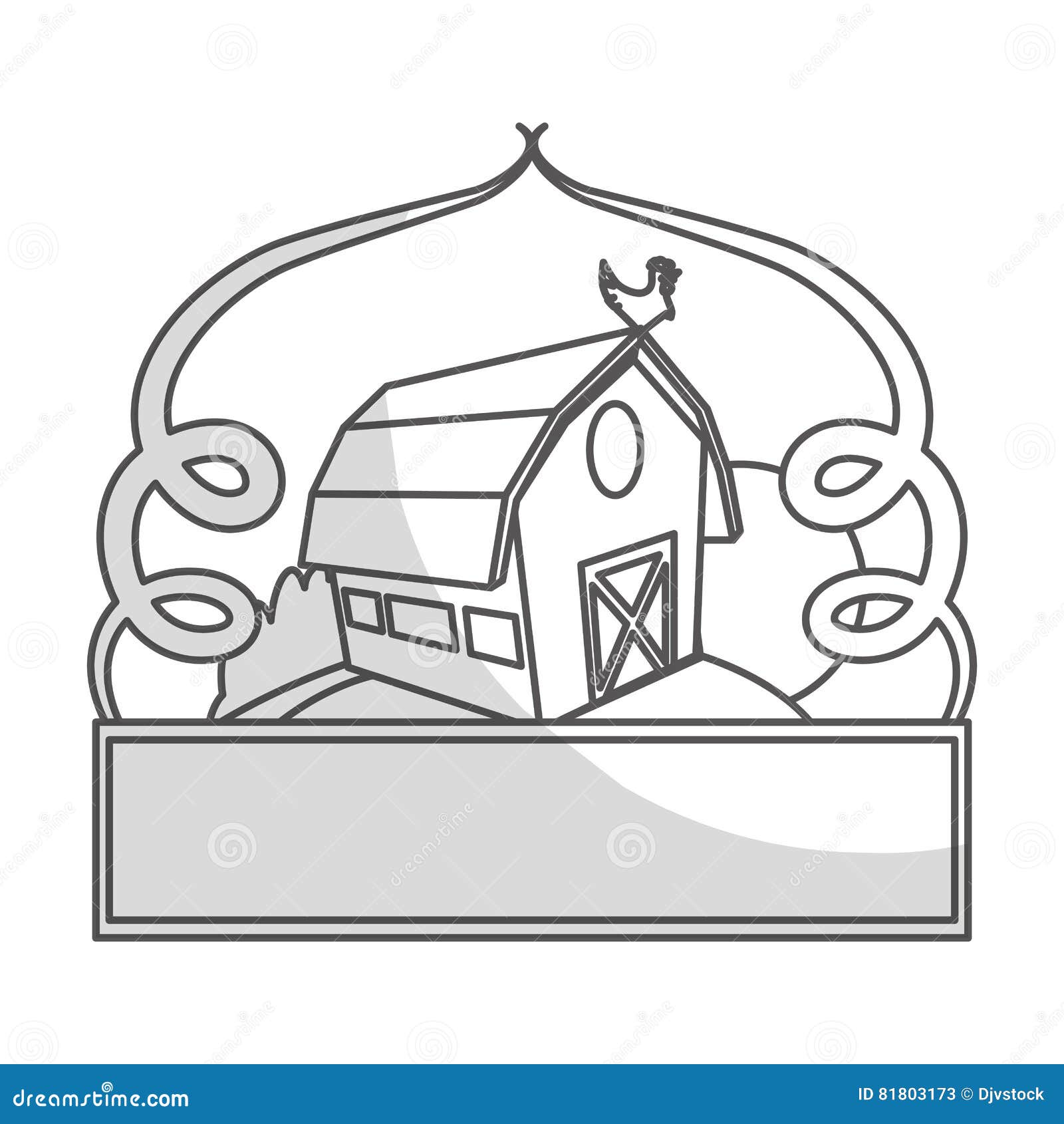 Farm barn icon stock vector. Illustration of industry - 81803173