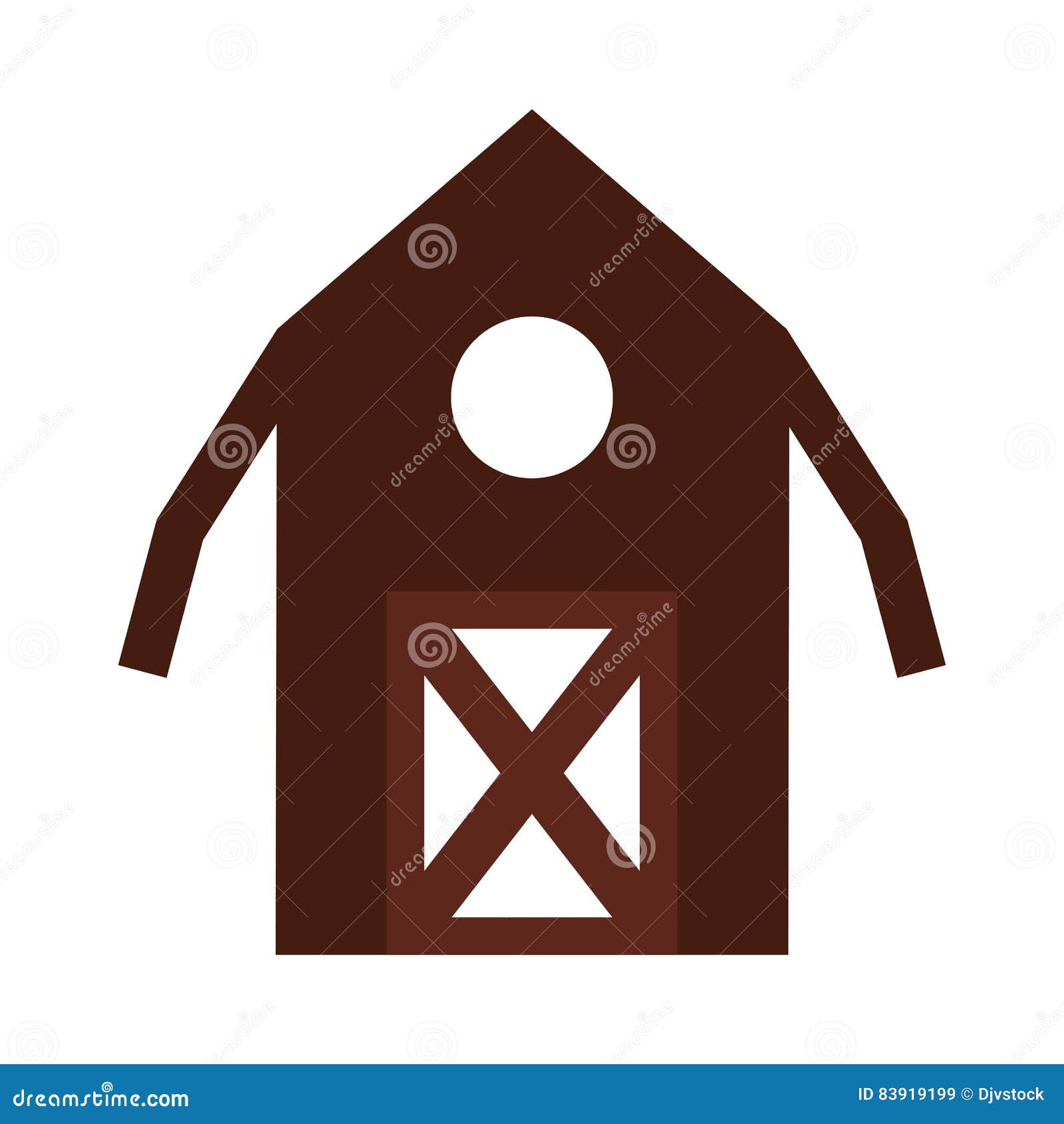 Farm barn icon stock vector. Illustration of barn, farming - 83919199