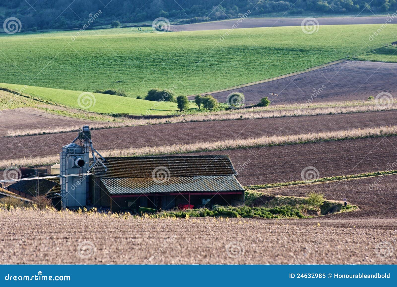 Farm Building Barn in Landscape Stock Image - Image of dramatic, beauty ...