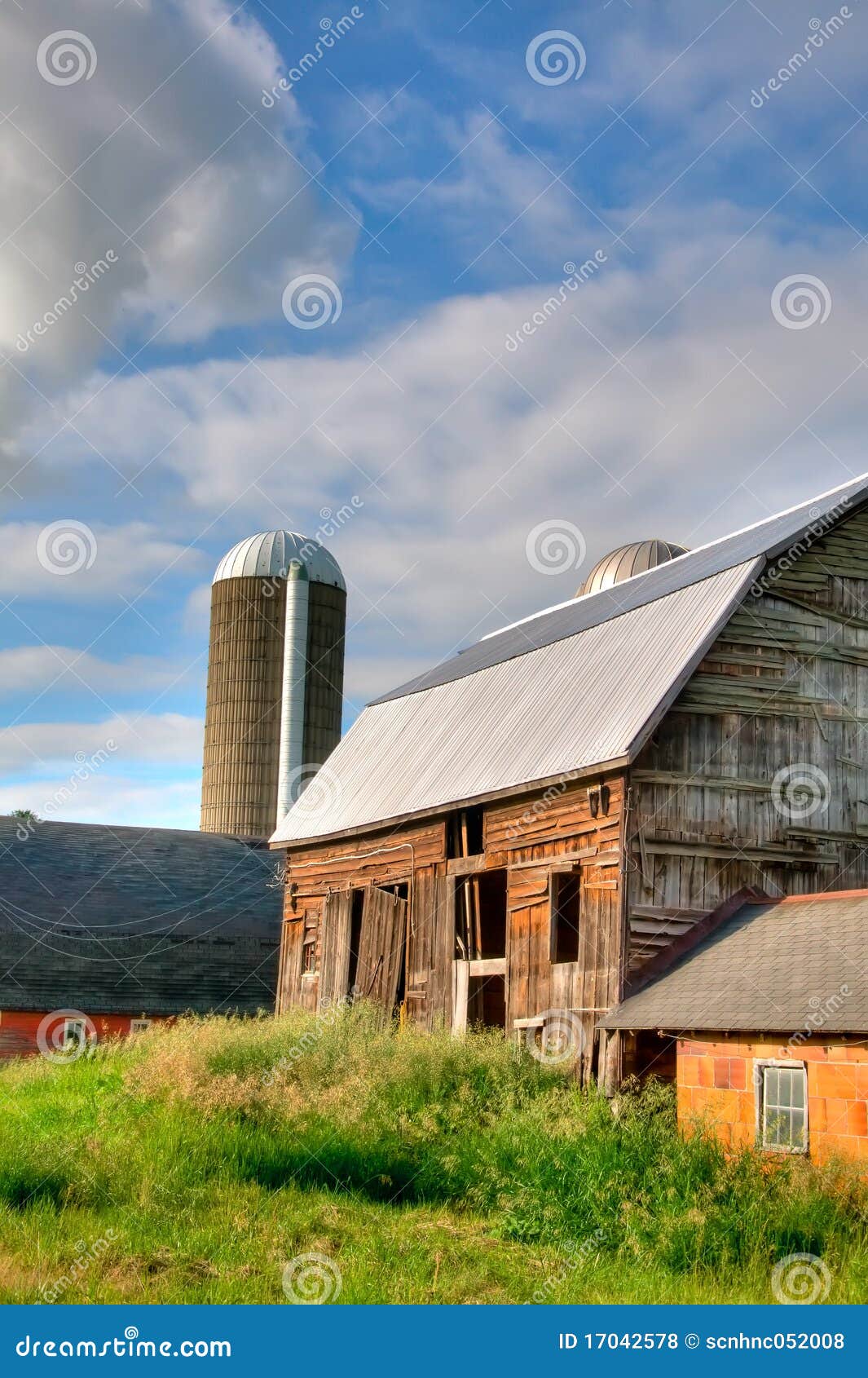 Farm Buildings stock photo. Image of rustic, group, clouds - 17042578
