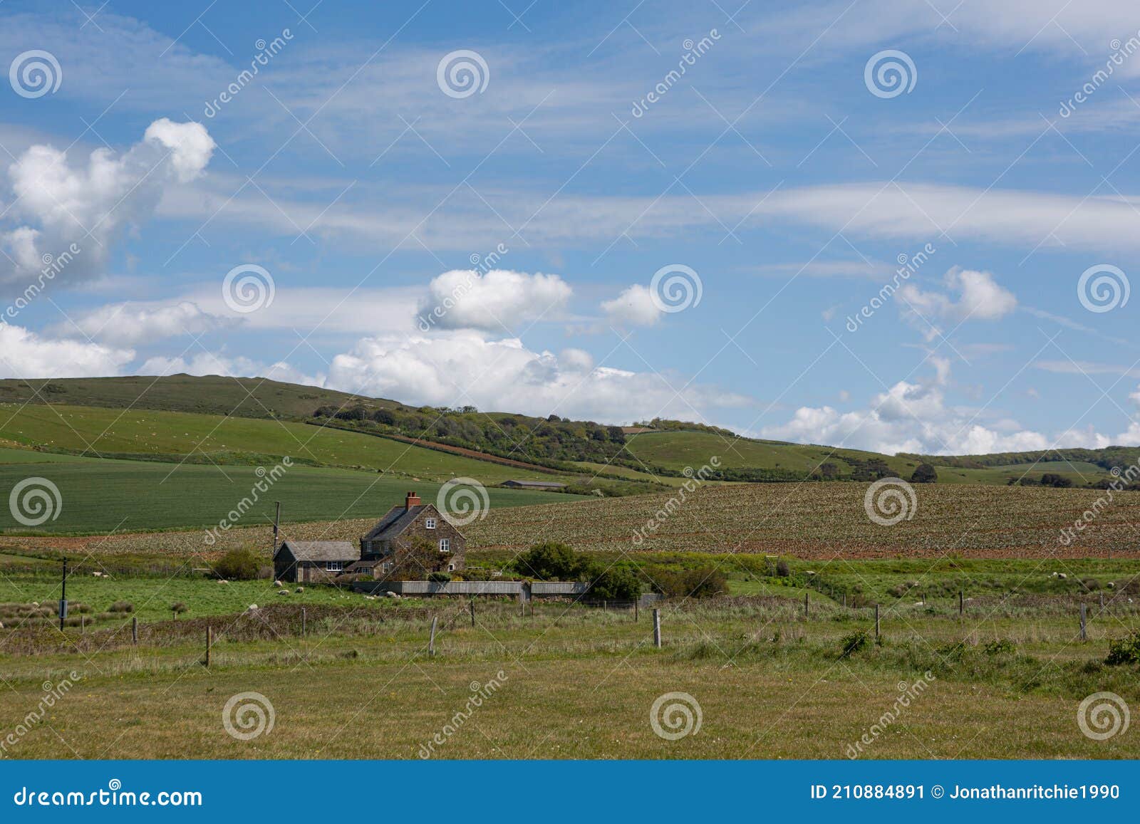 Farm Buildings Near Compton Bay, Isle of Wight Stock Image - Image of ...