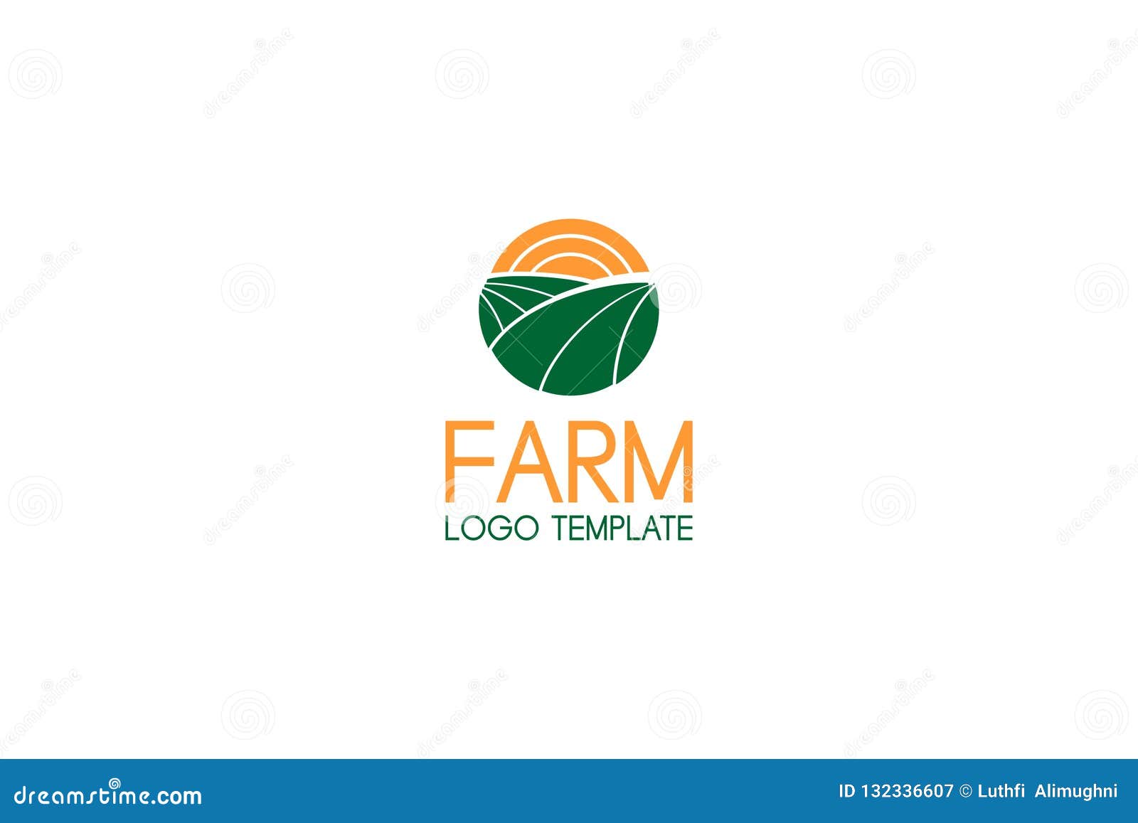 Farm business round logo stock vector. Illustration of farming - 132336607