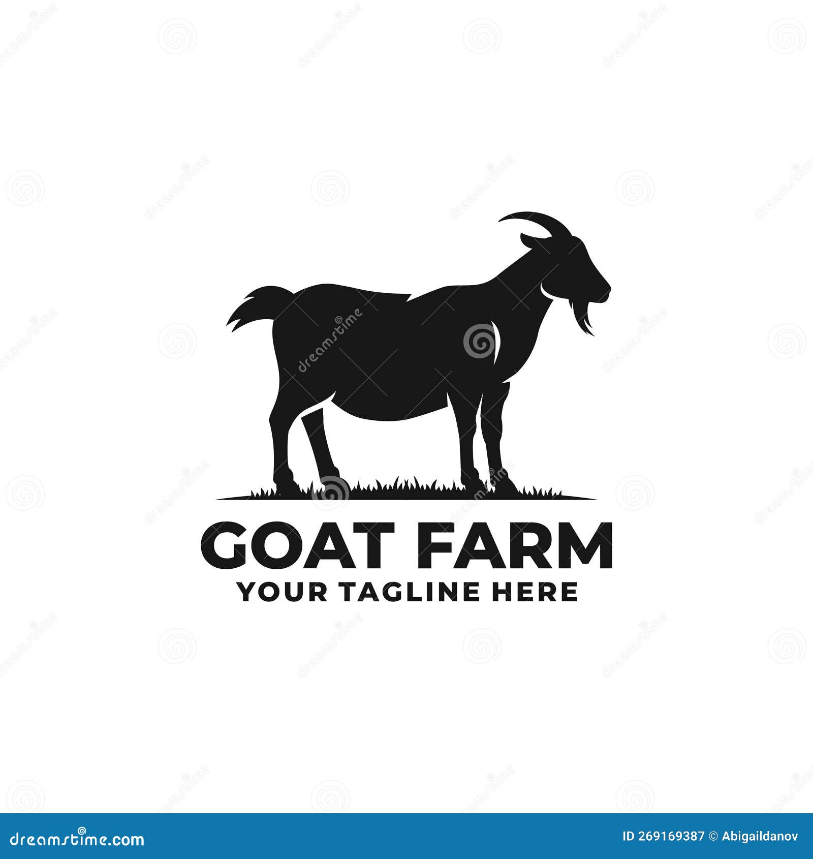 Goat farm logo design stock vector. Illustration of label - 269169387
