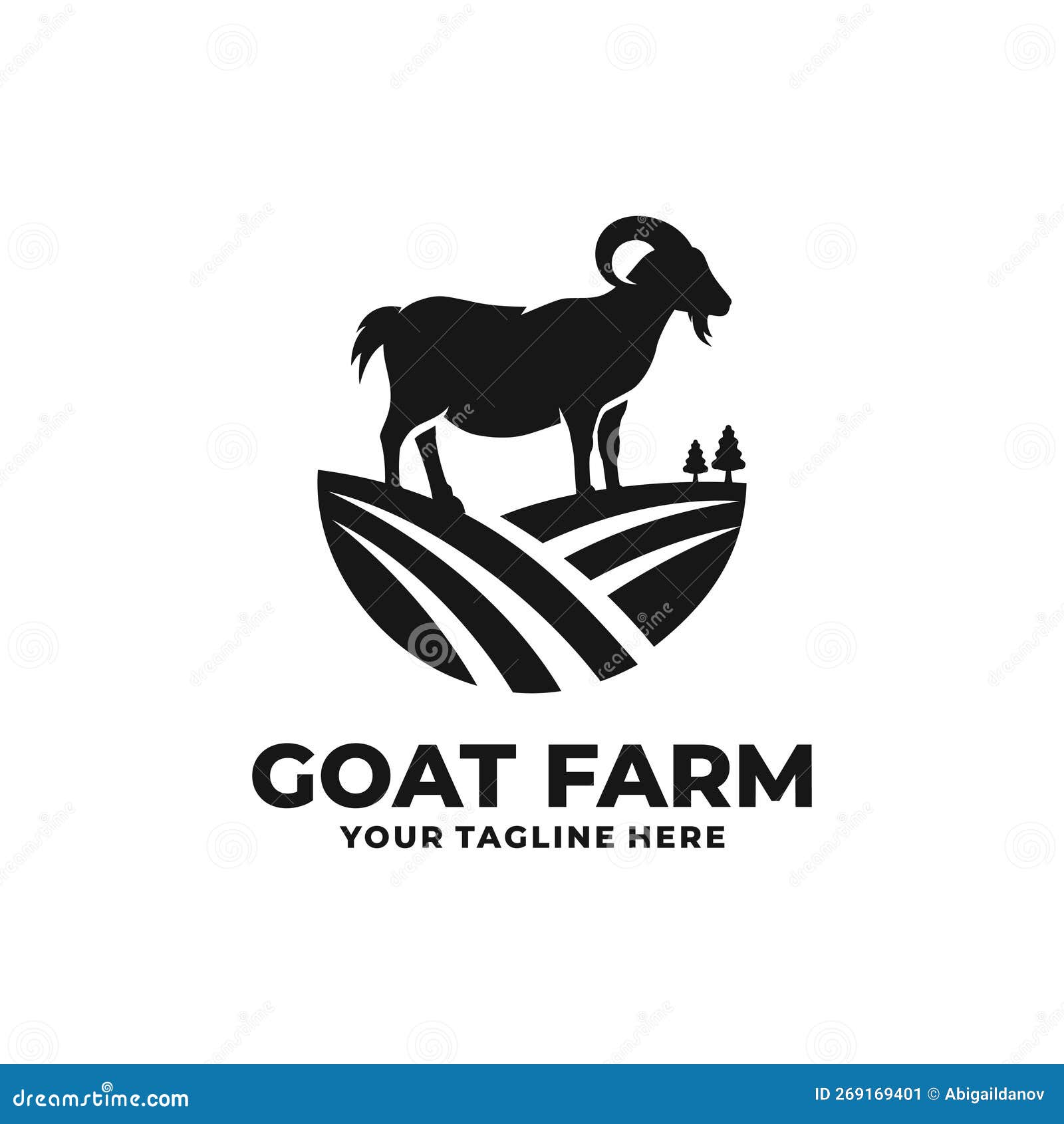 Goat farm logo design stock vector. Illustration of farm - 269169401