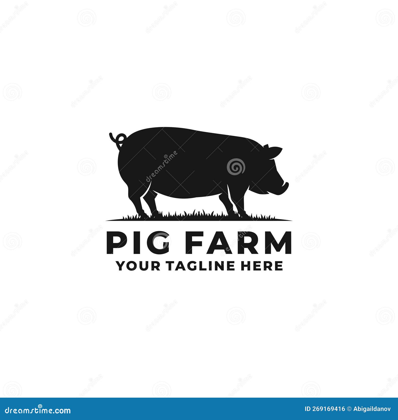 Pig farm logo design stock vector. Illustration of element - 269169416