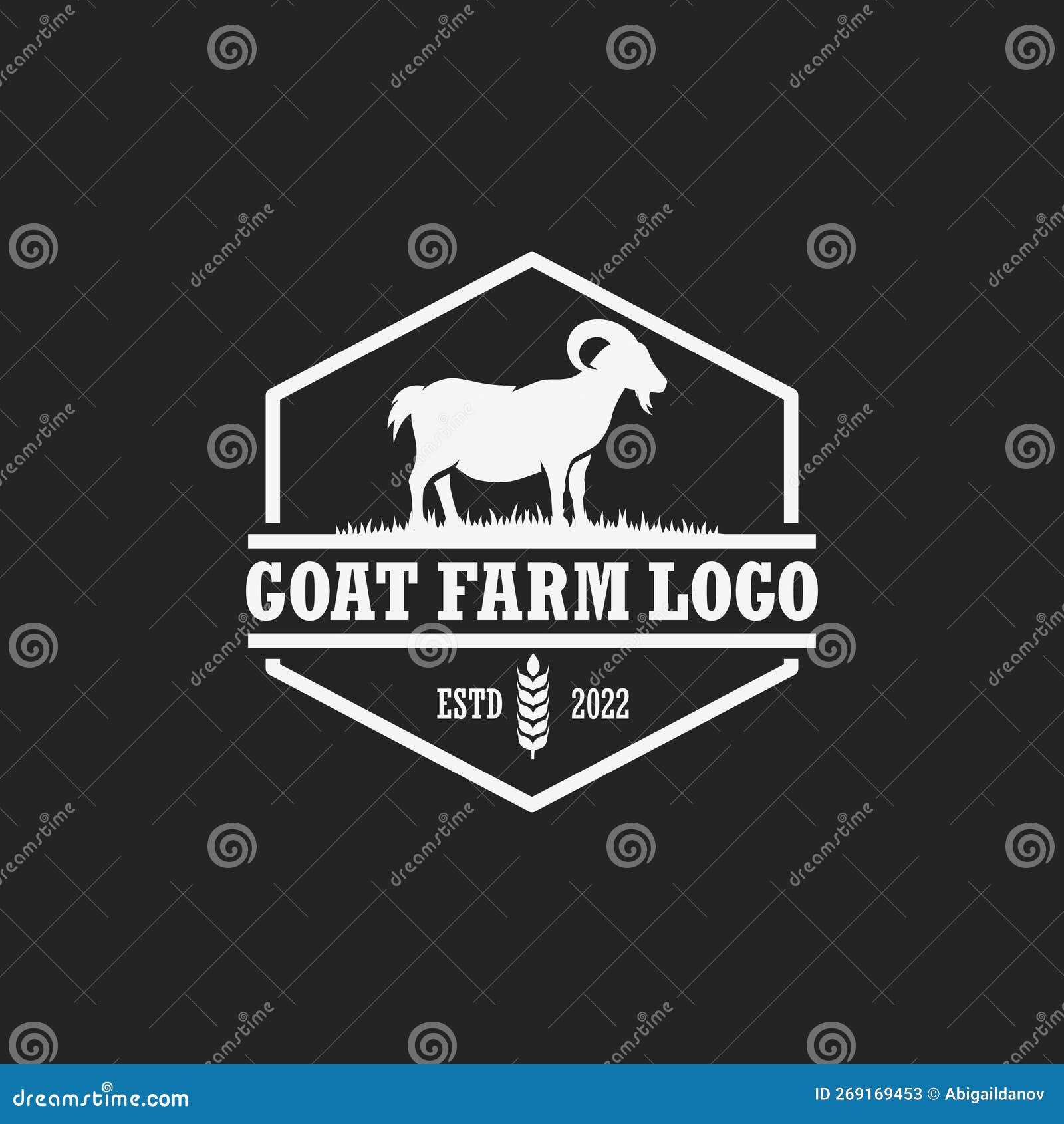 Goat farm logo design stock illustration. Illustration of goat - 269169453