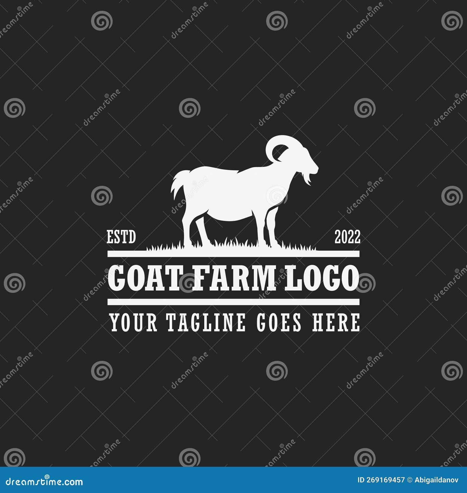 Goat farm logo design stock vector. Illustration of graphic - 269169457