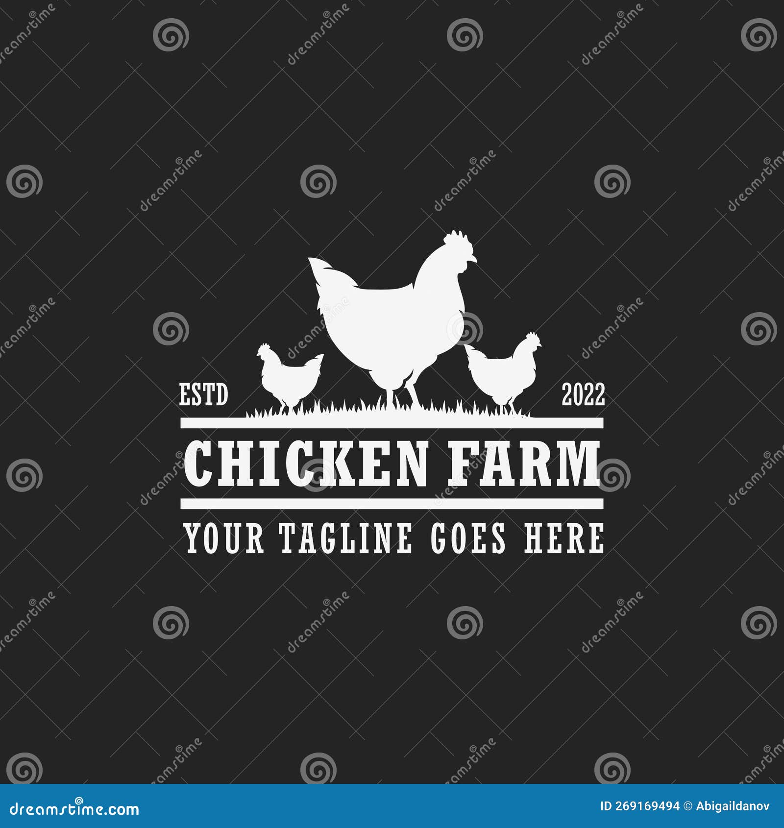 Chicken farm logo design stock vector. Illustration of design - 269169494