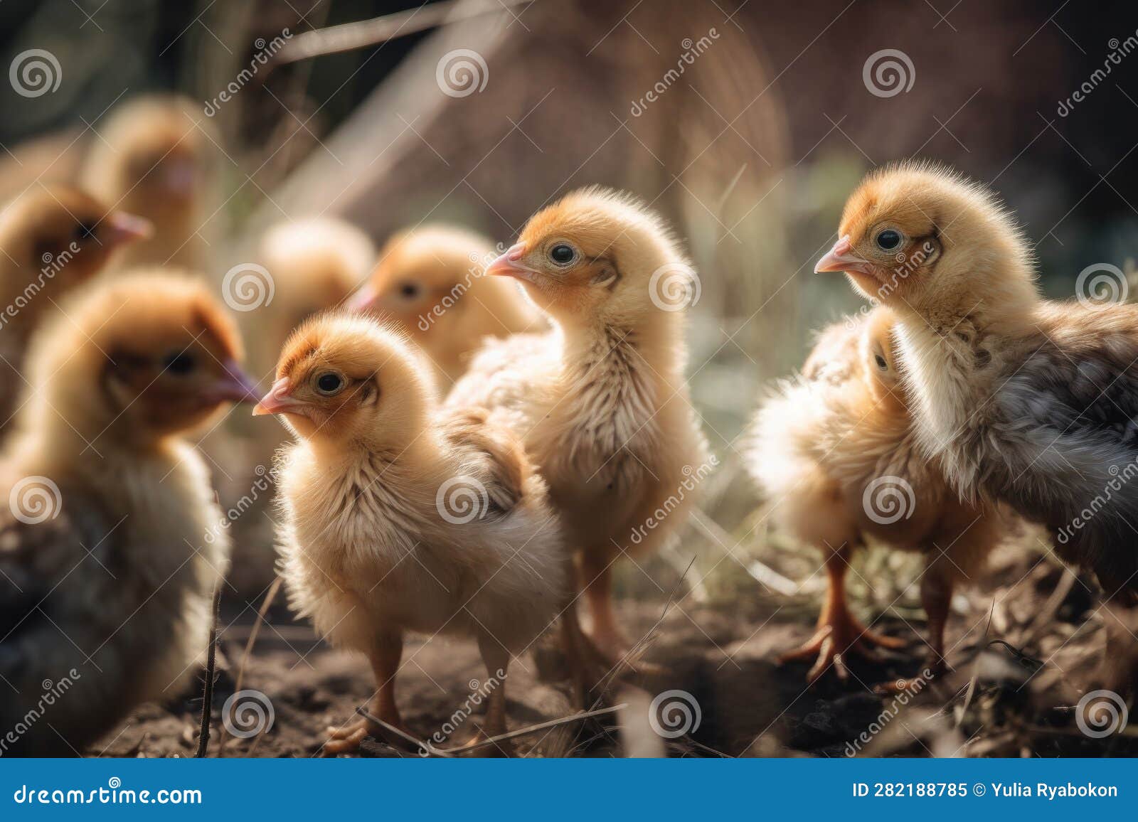 Farm Chickens Birds. Generate Ai Stock Image - Image of drink, fluffy ...