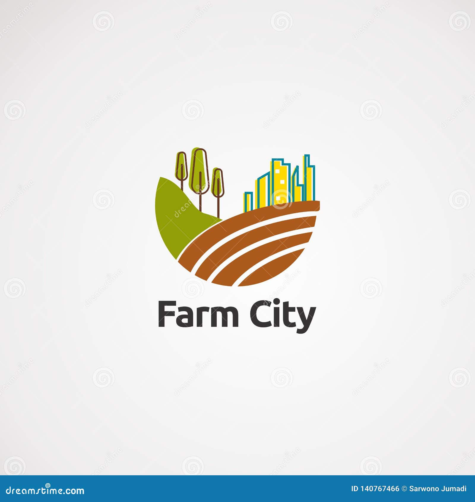 Farm City Logo Vector, Icon, Element, and Template for Company Stock ...