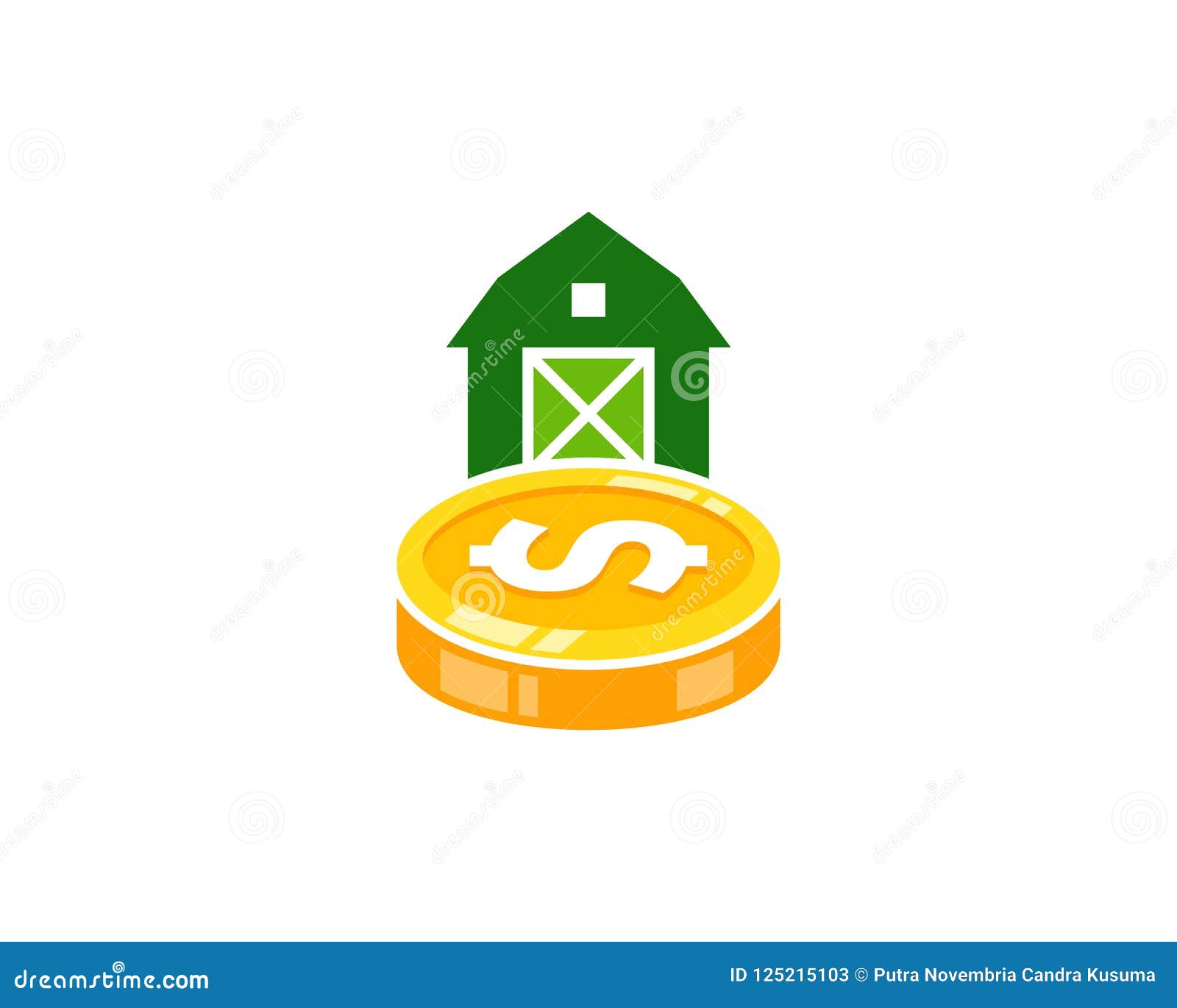 Farm Coin Logo Icon Design stock vector. Illustration of agriculture ...