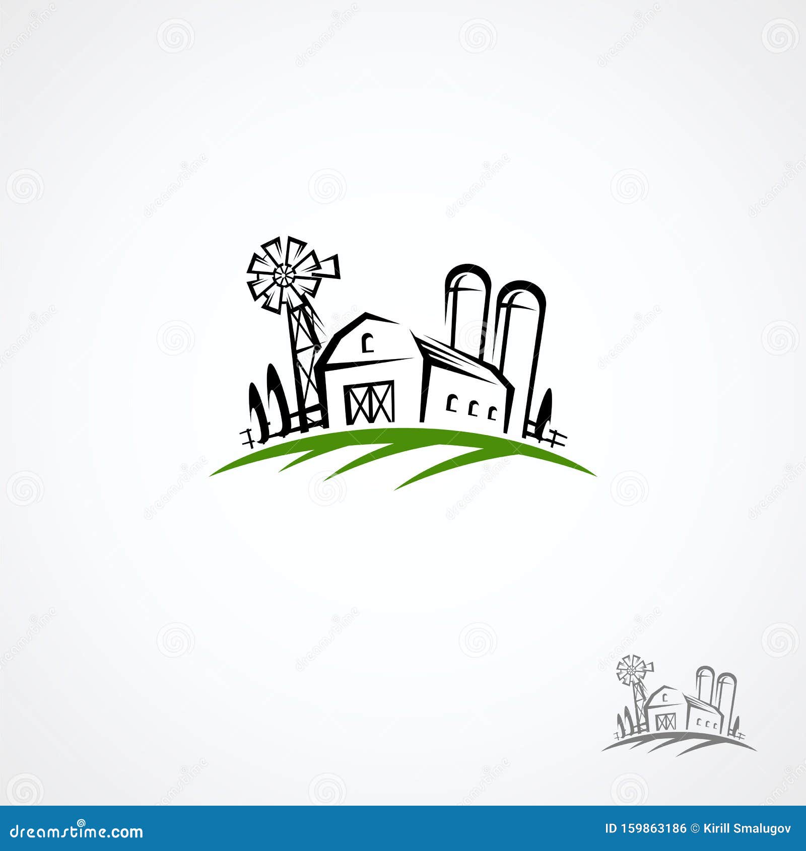 Farm Collection Icon Set. Vector Stock Vector - Illustration of emblem ...