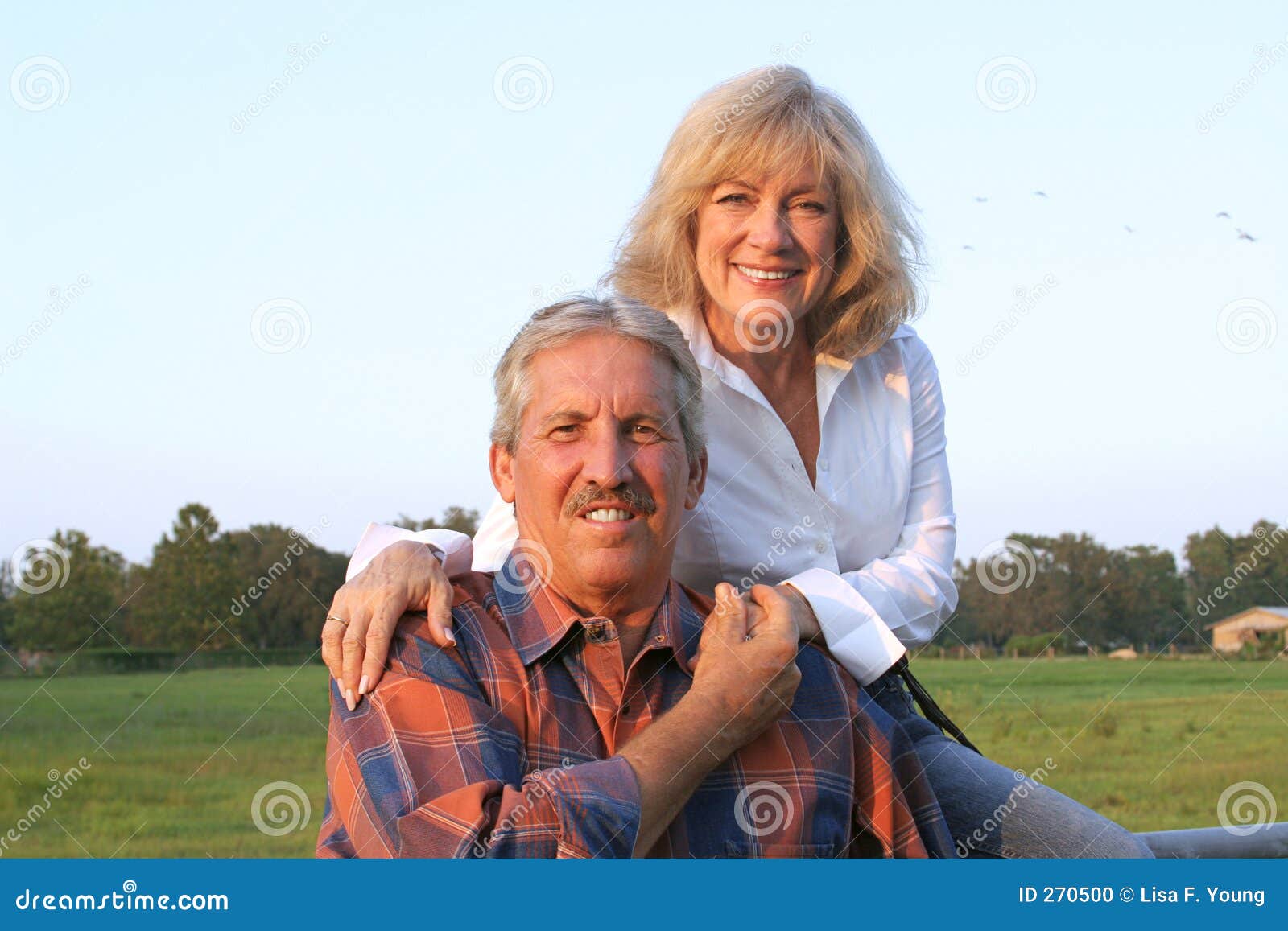 Farm Couple Relaxing stock photo. Image of handsome, life - 270500