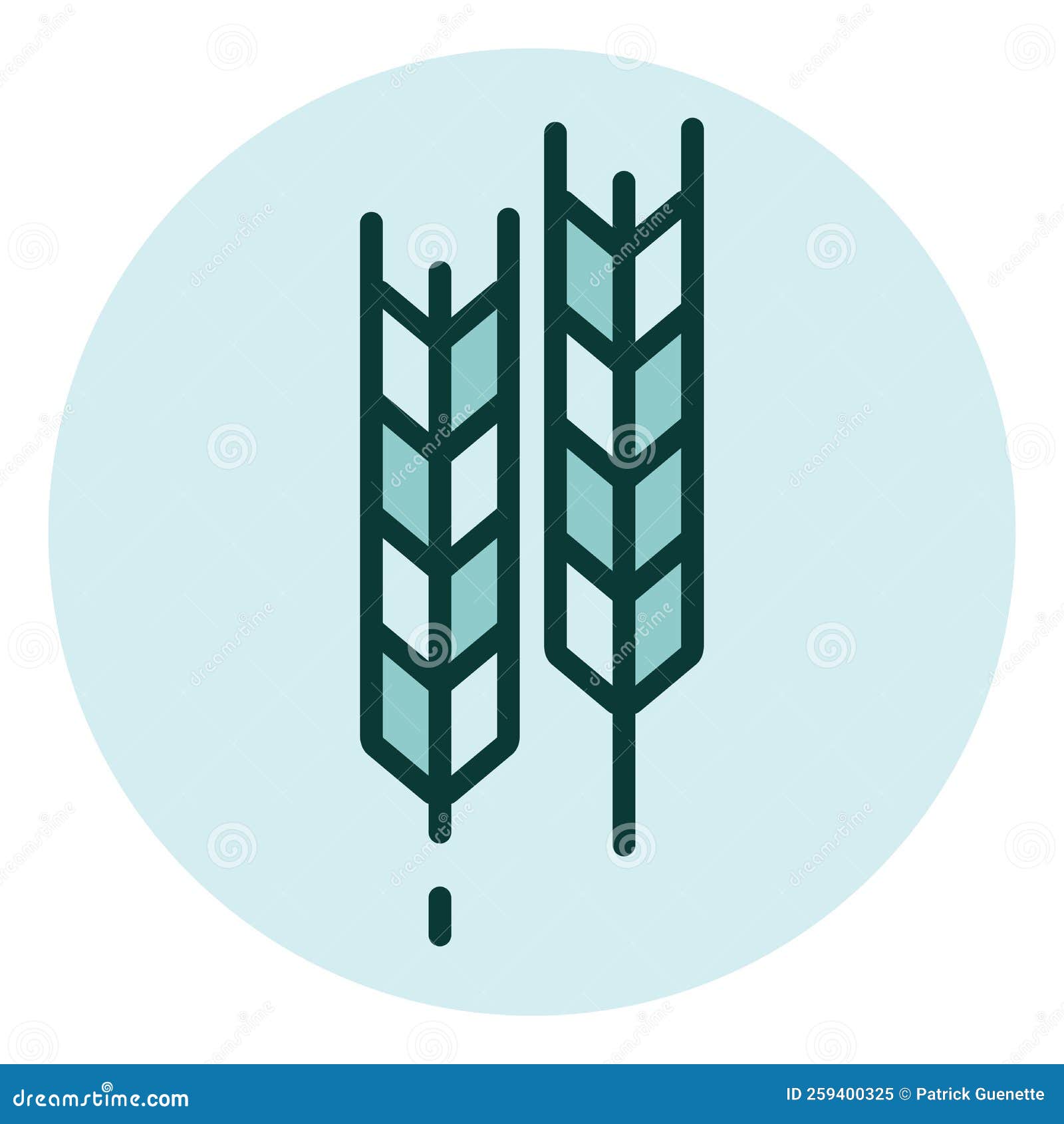 Farm crops, icon stock vector. Illustration of sign - 259400325