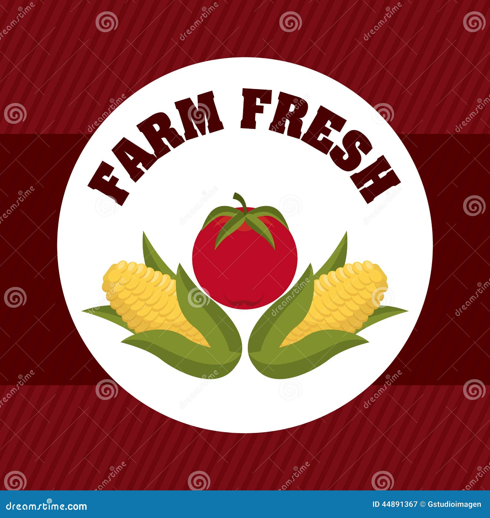 Farm design stock vector. Illustration of corn, food - 44891367