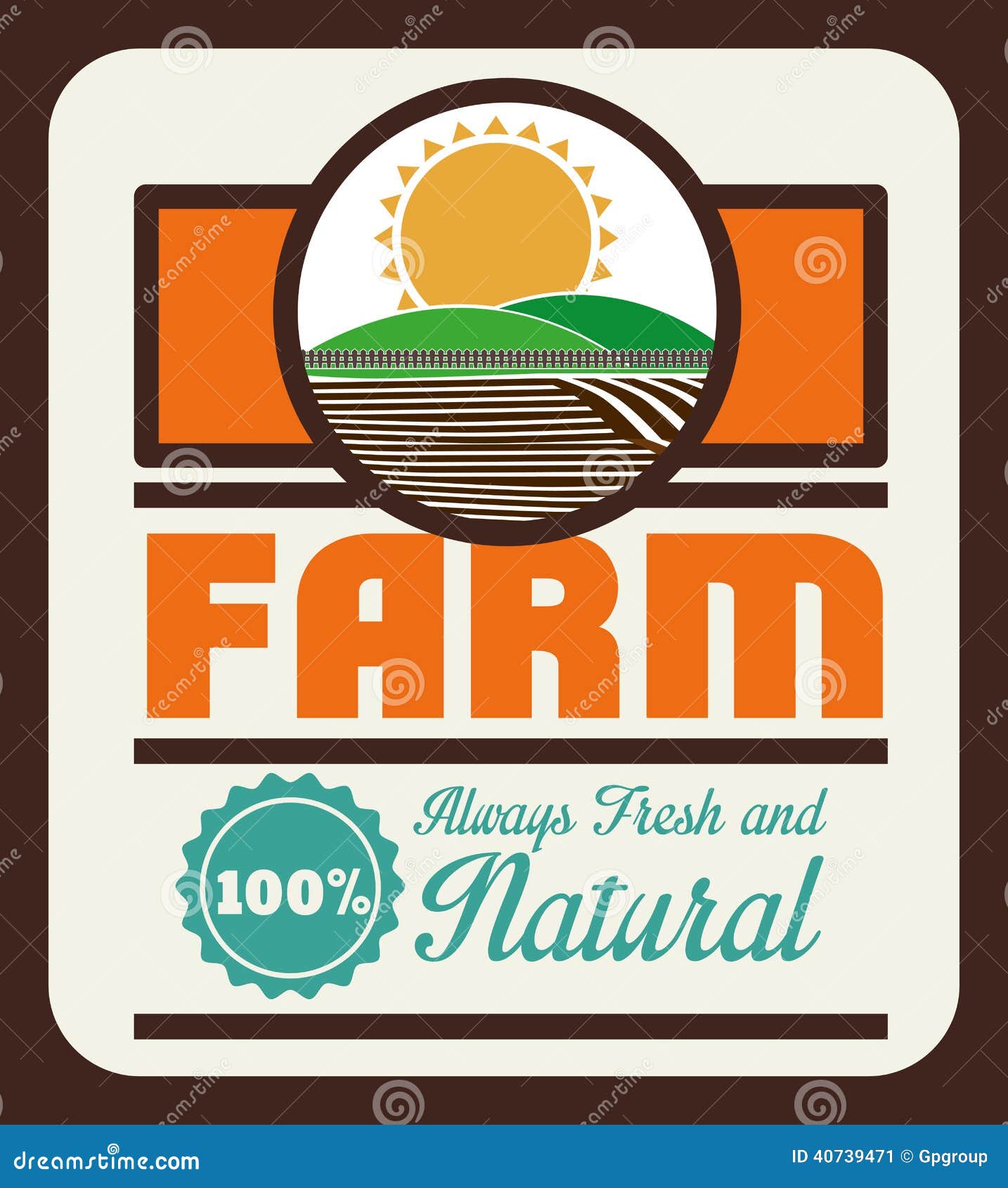 Farm design stock vector. Illustration of graphic, product - 40739471