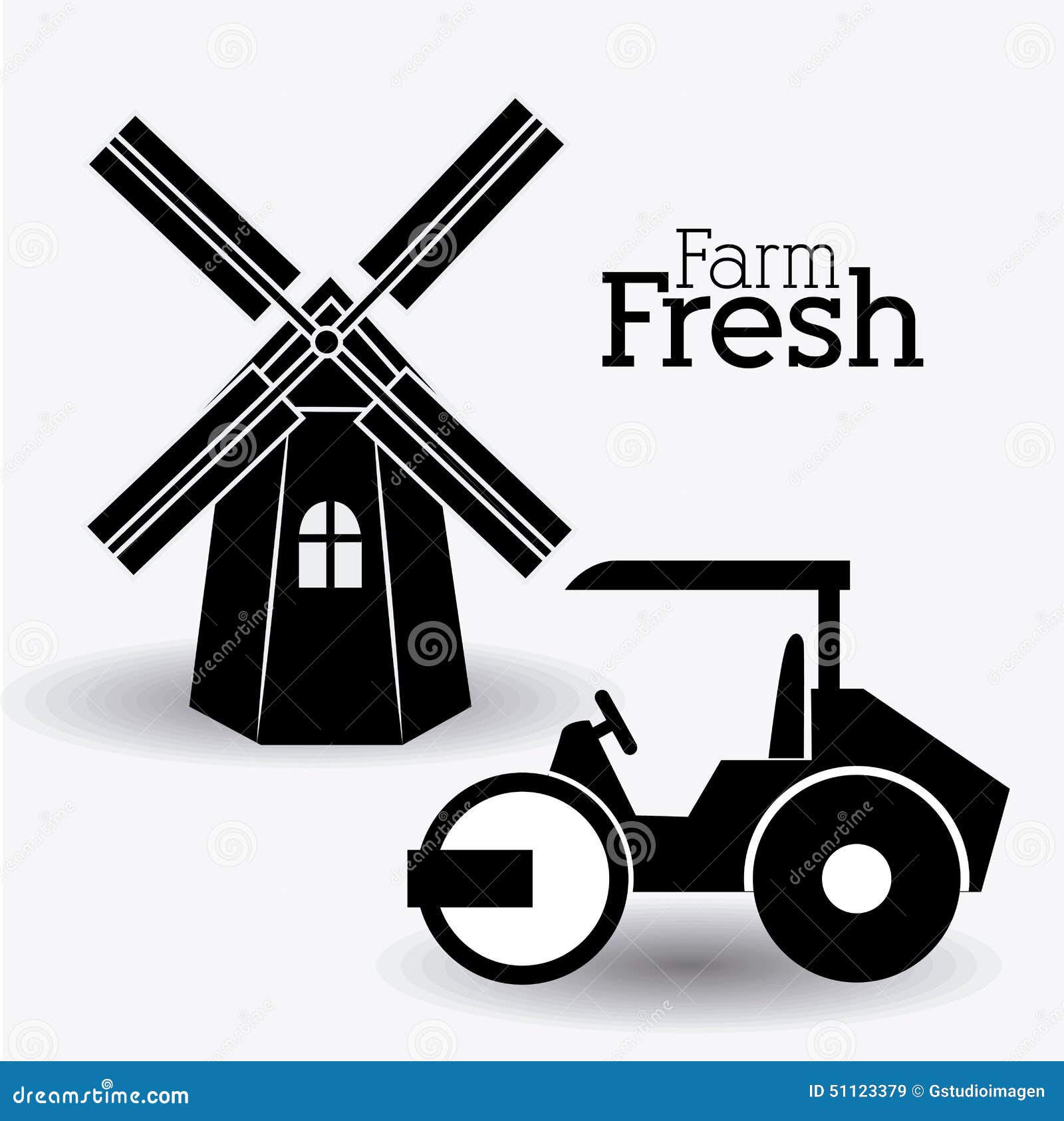 Farm Design, Vector Illustration. Stock Vector - Illustration of rural ...