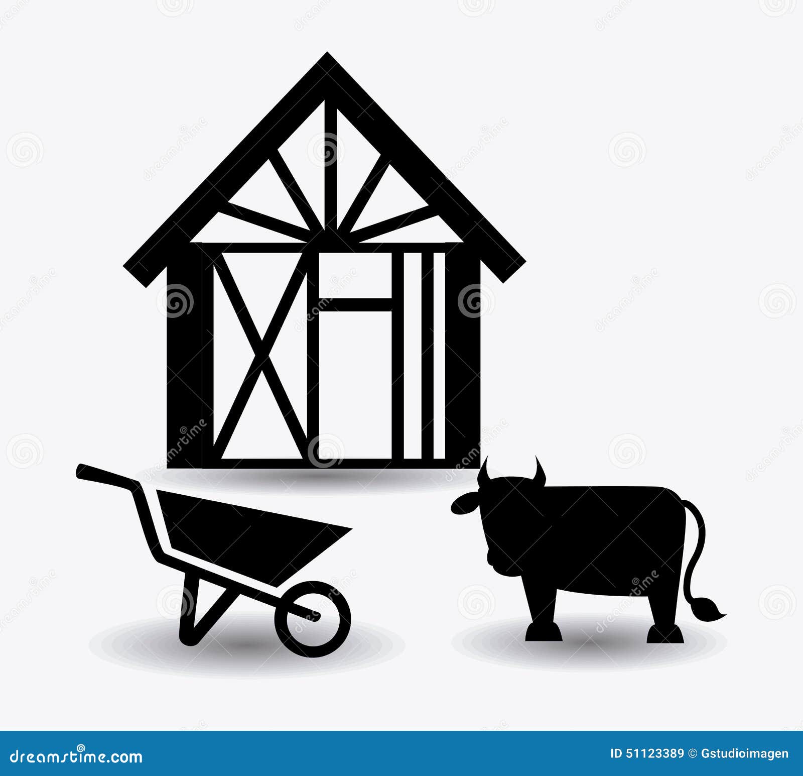 Farm Design, Vector Illustration. Stock Vector - Illustration of rural ...