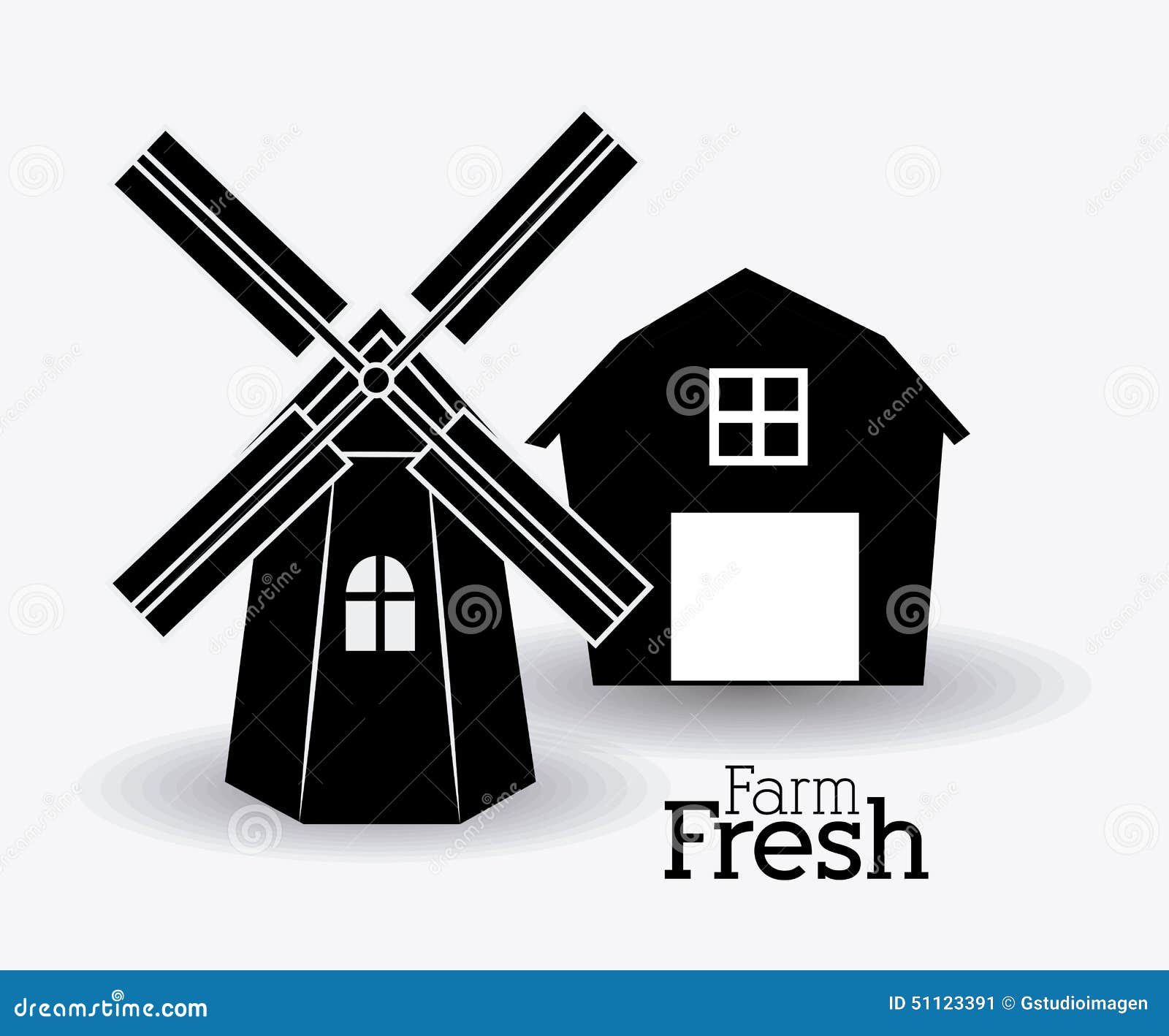 Farm Design, Vector Illustration. Stock Vector - Illustration of barn ...