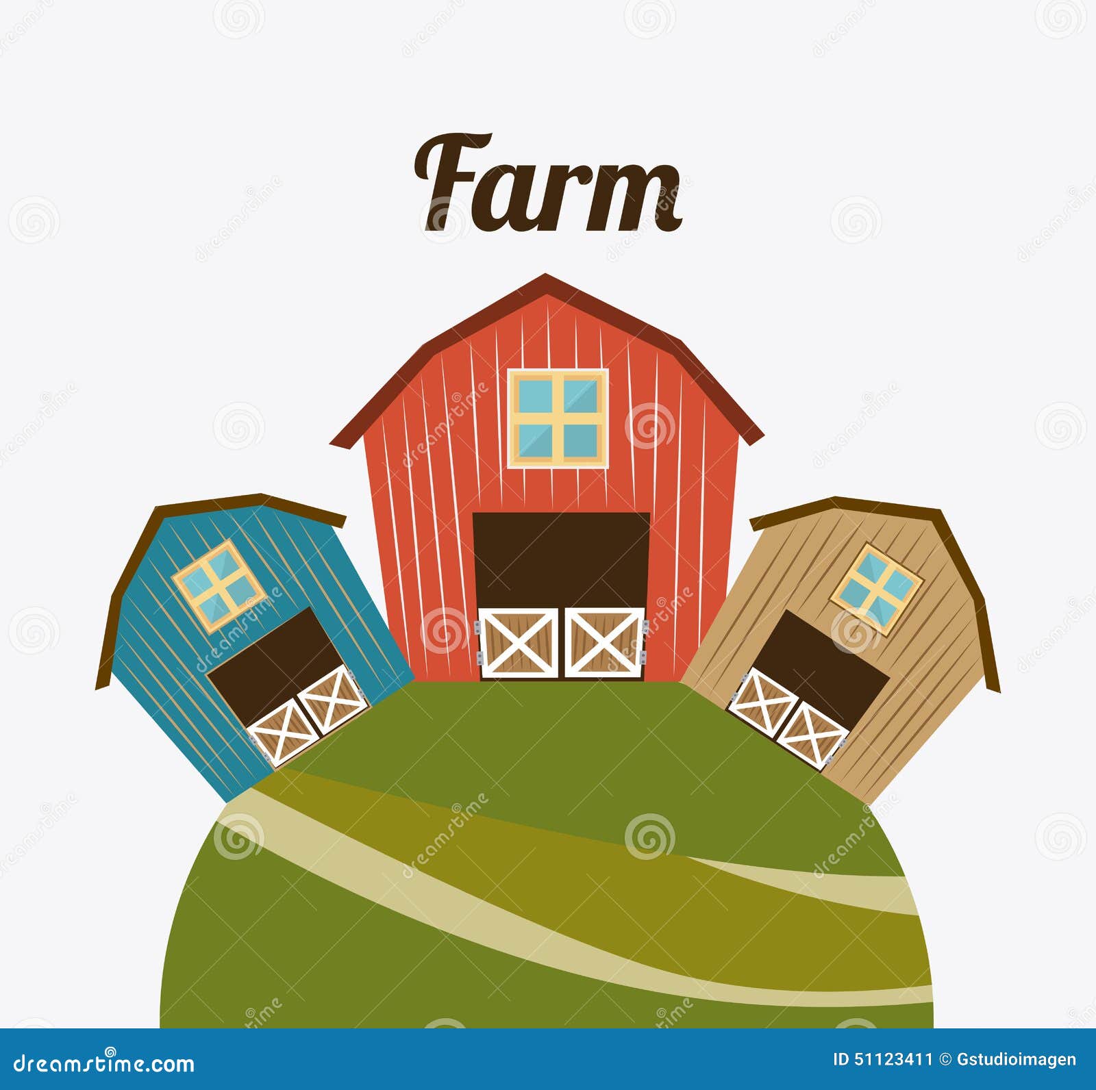 Farm Design, Vector Illustration. Stock Vector - Illustration of ...