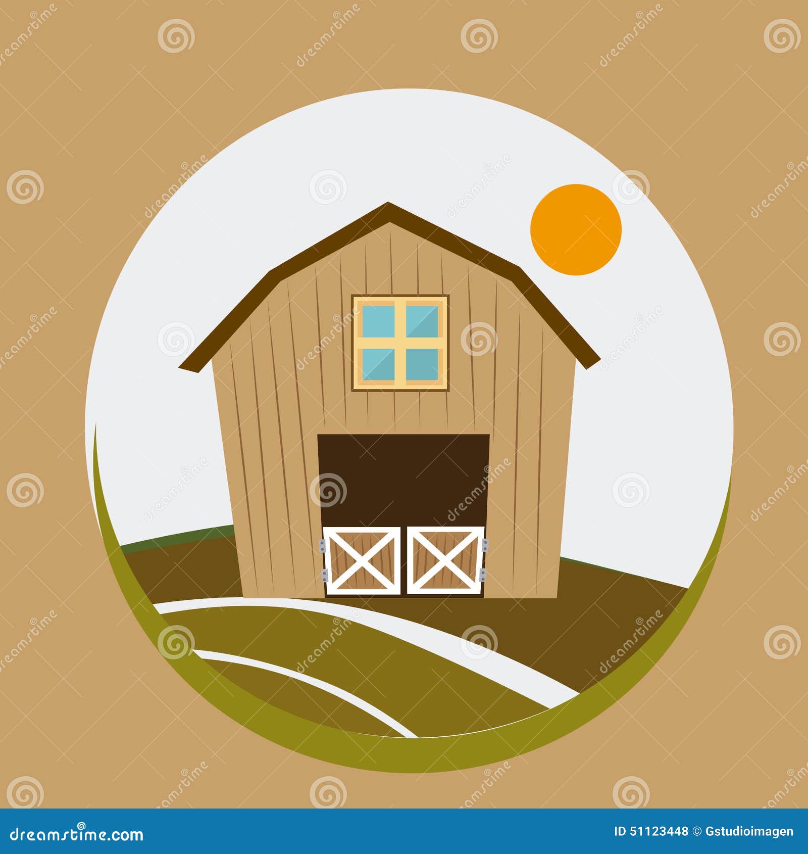 Farm Design, Vector Illustration. Stock Vector - Illustration of ...