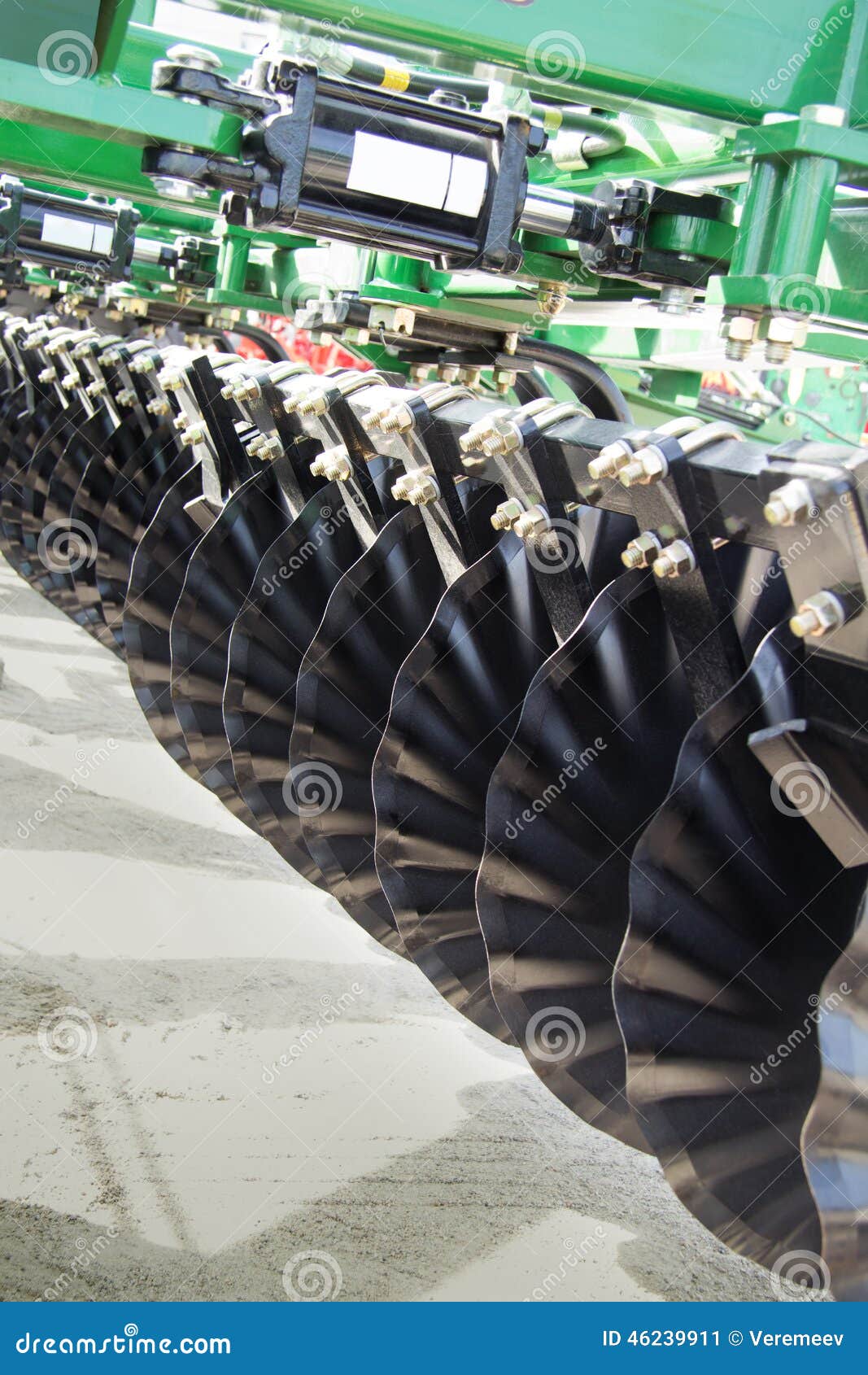 Farm disc plow stock image. Image of tractor, farm, gleam - 46239911