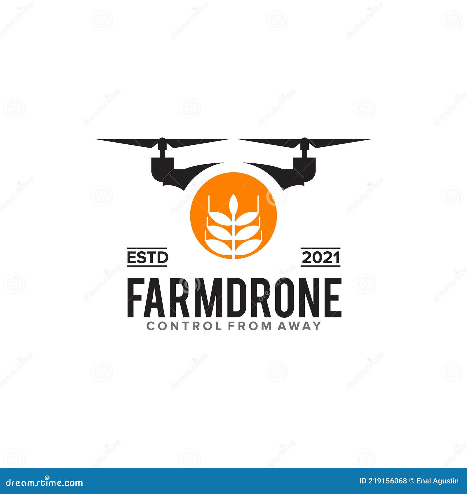 Farm Drone Logo Design Template Stock Vector - Illustration of food ...