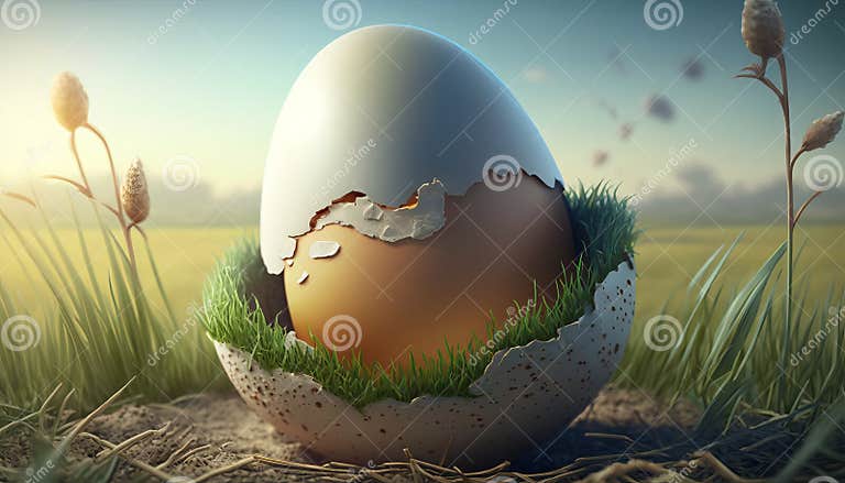 Farm Egg. Chicken Egg UI and UX Stock Illustration - Illustration of ...