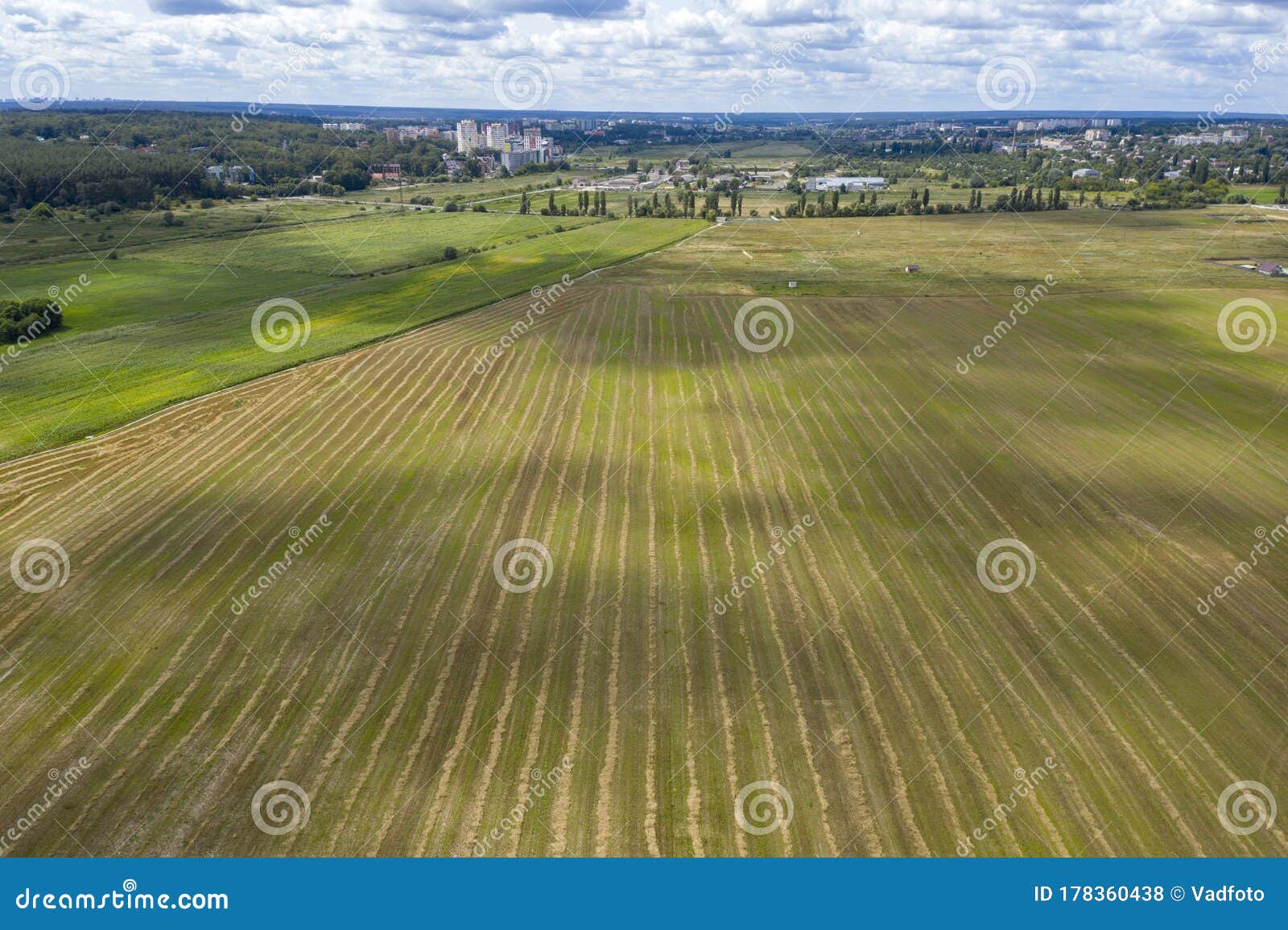 Farm Field, View from Above Stock Photo - Image of agricultural, green ...