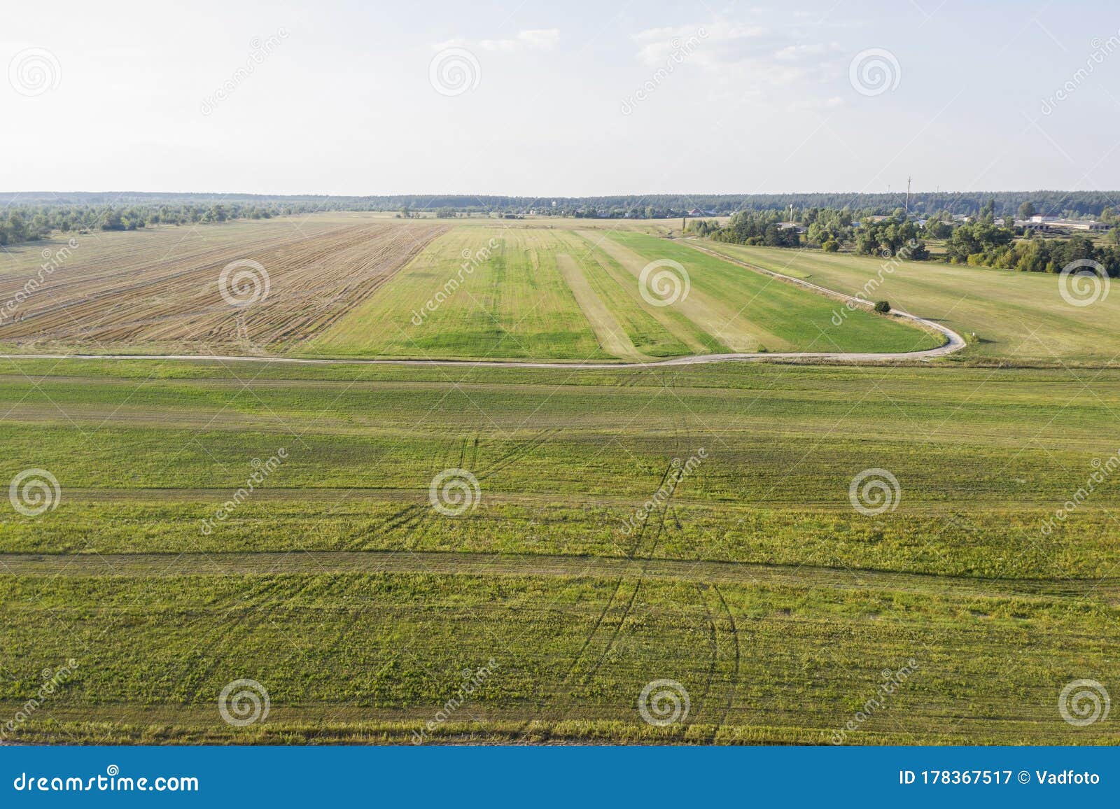 Farm Field, View from Above Stock Image - Image of green, grain: 178367517