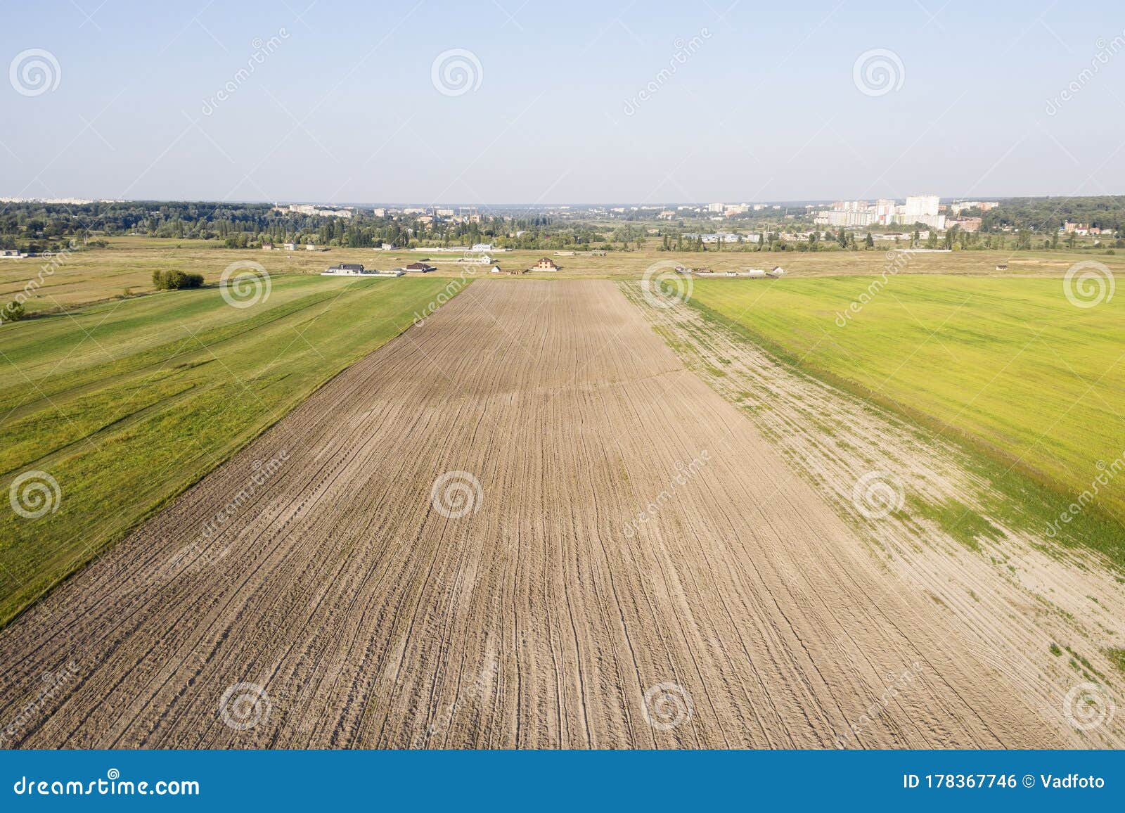 Farm Field, View from Above Stock Photo - Image of land, field: 178367746